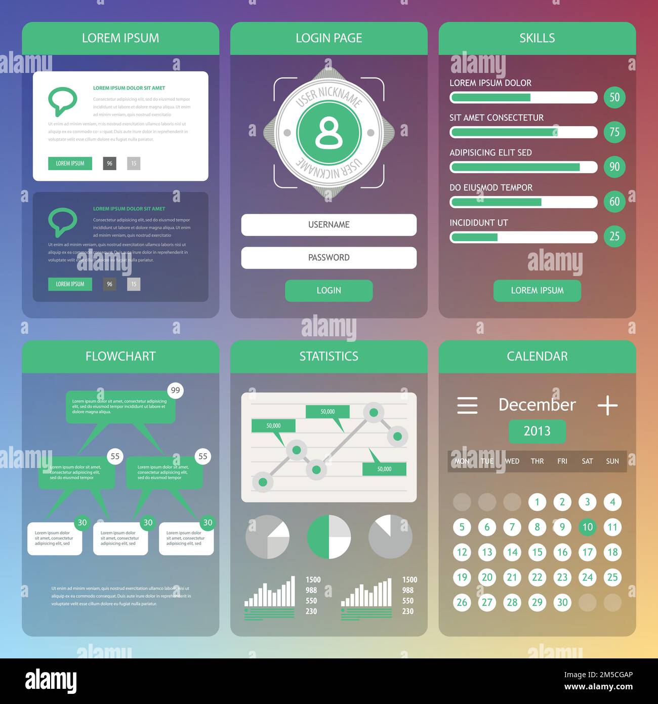 Flat Mobile UI Design. Eps 10 Stock Vector Image & Art - Alamy Flat Mobile UI Design. Eps 10 Stock Vector Image & Art - Alamy