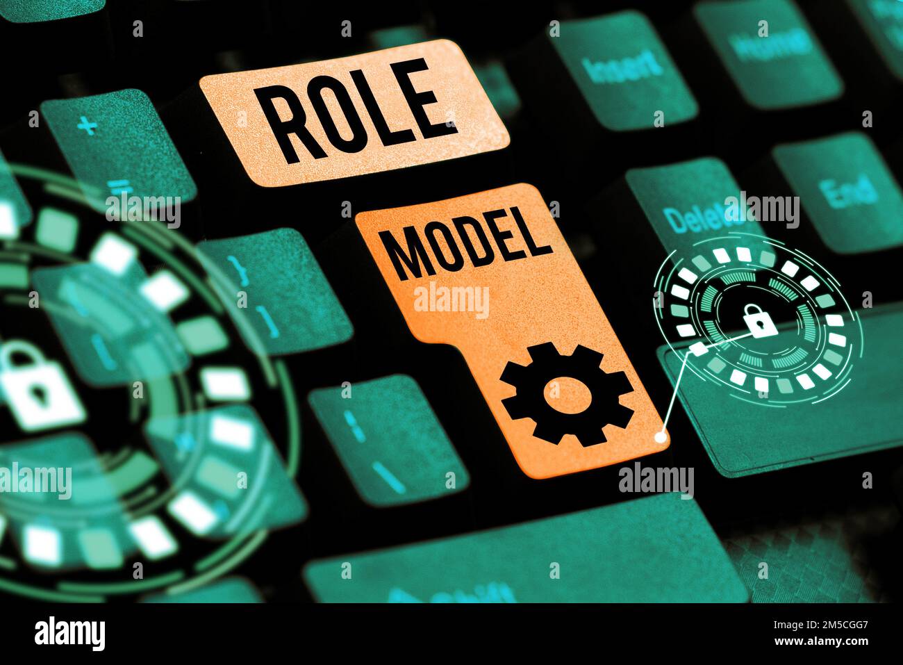 Text showing inspiration Role Model. Business approach a person looked ...