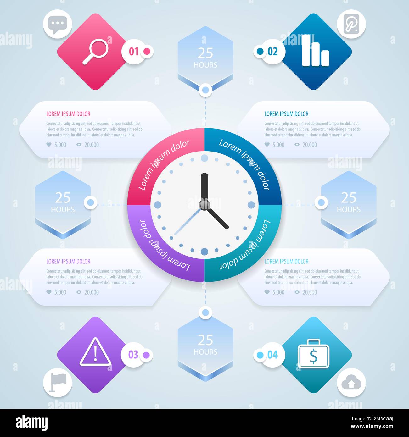 infographic. Time management planning infographics template. Vector ...