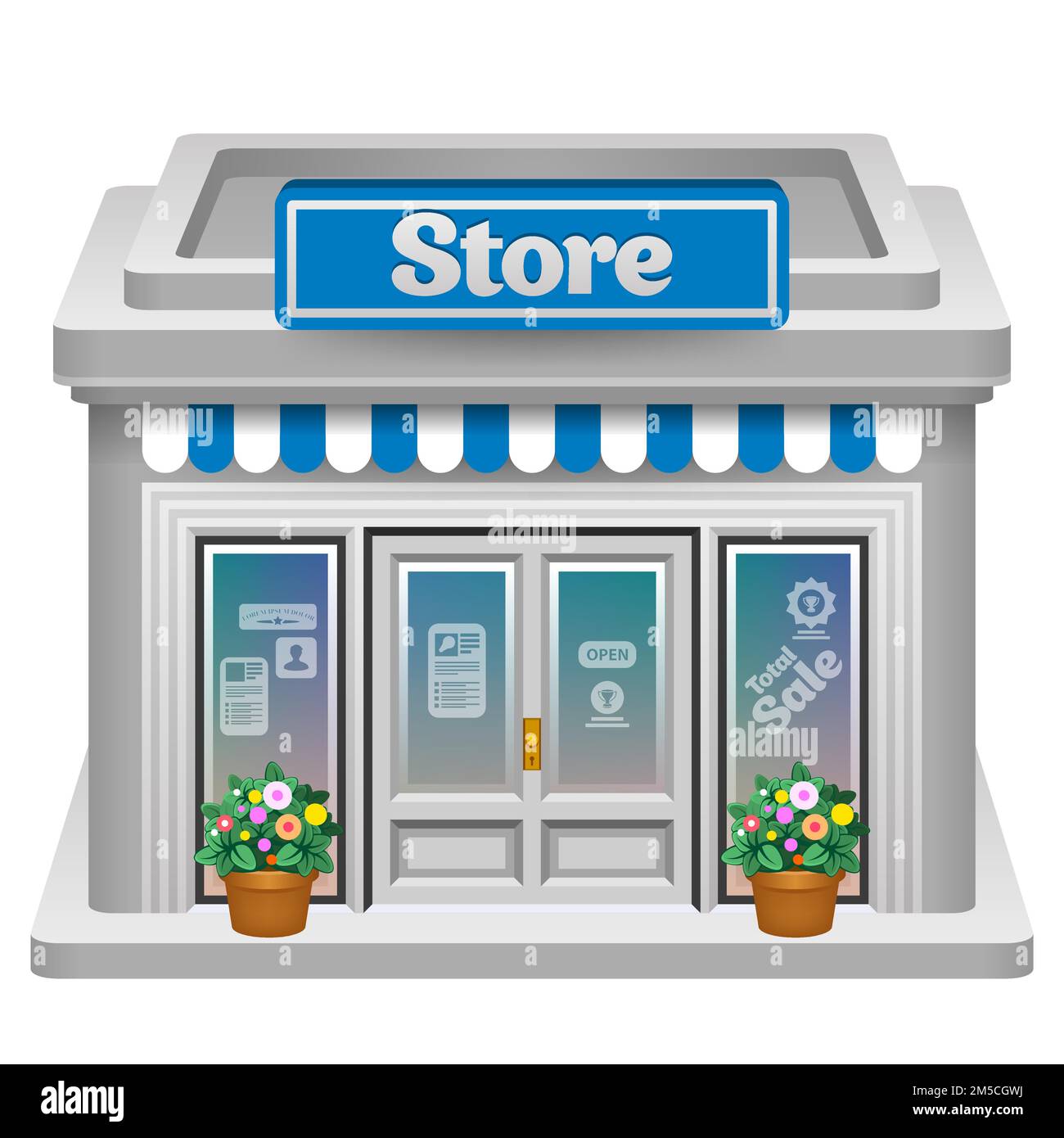 Store icon. Detailed vector illustration of a store front. Eps 10 Stock ...
