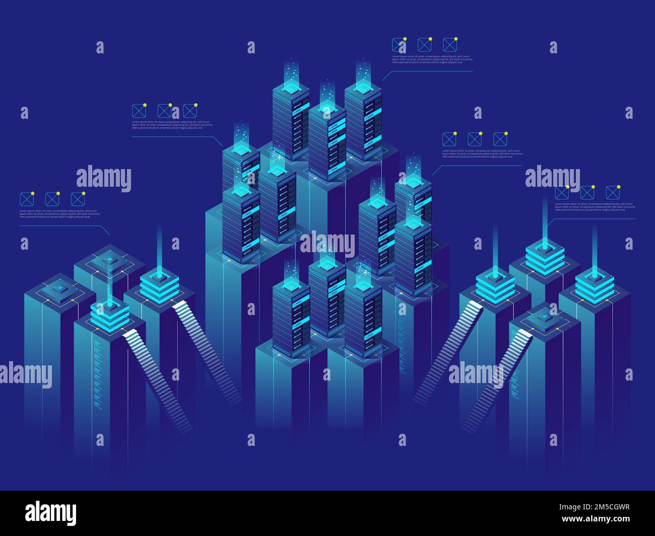 Data collection center Stock Vector Images - Alamy