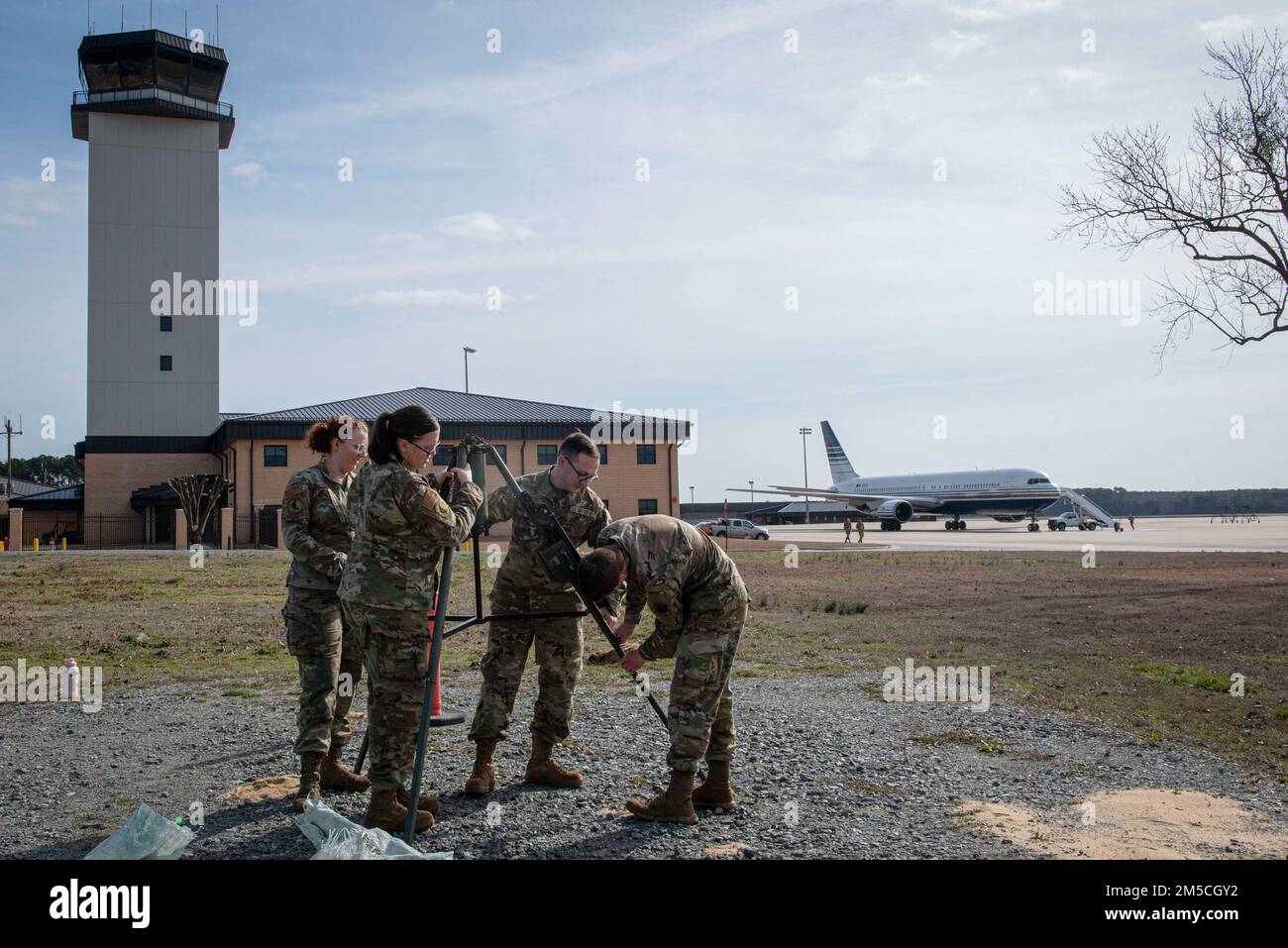 Airmen from the 4th Operations Support Squadron weather flight learn ...