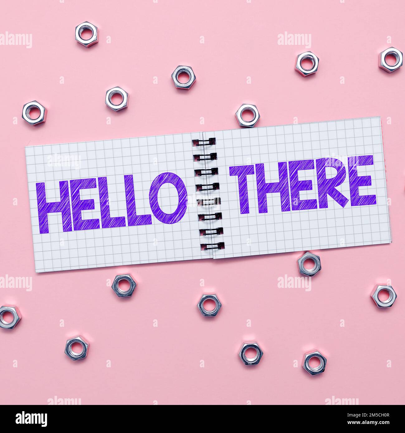 Sign displaying Hello There. Conceptual photo a way to get someone's ...