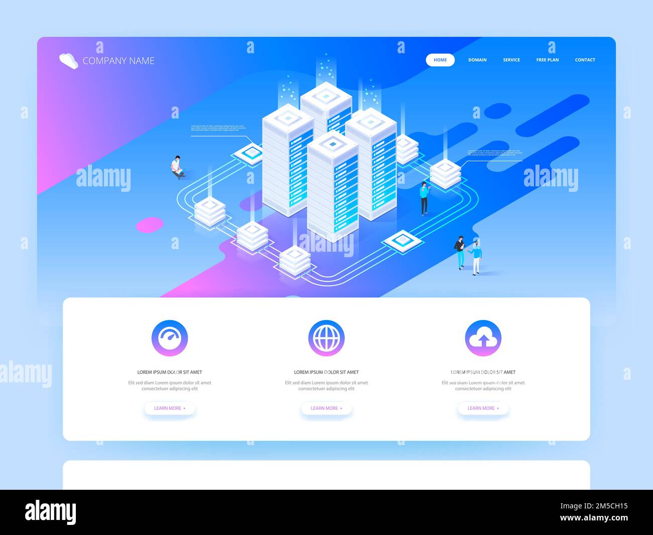 High technology concept. Big data flow processing. Vector isometric illustration Stock Vector ...