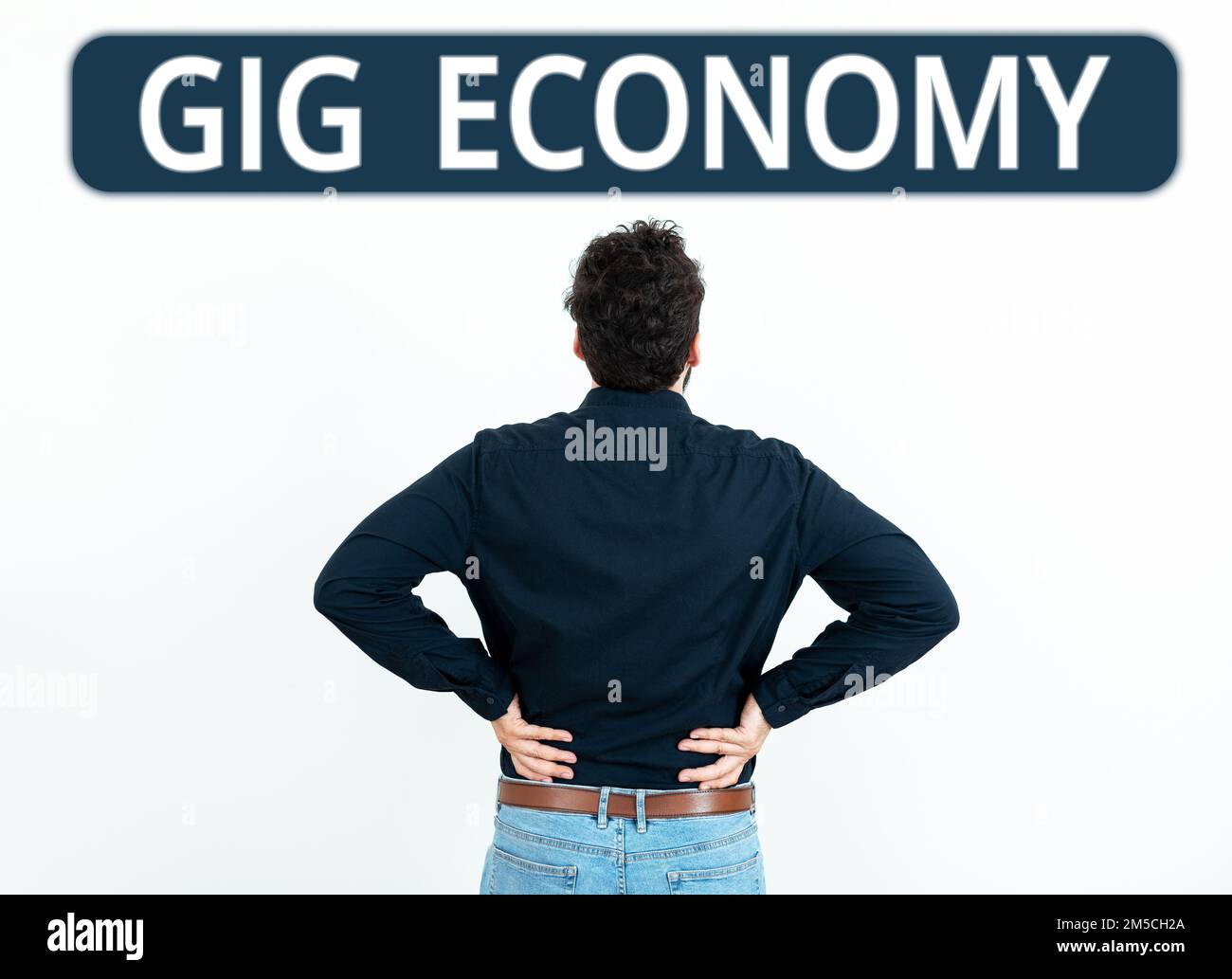 Sign displaying Gig Economy. Conceptual photo free market system in ...