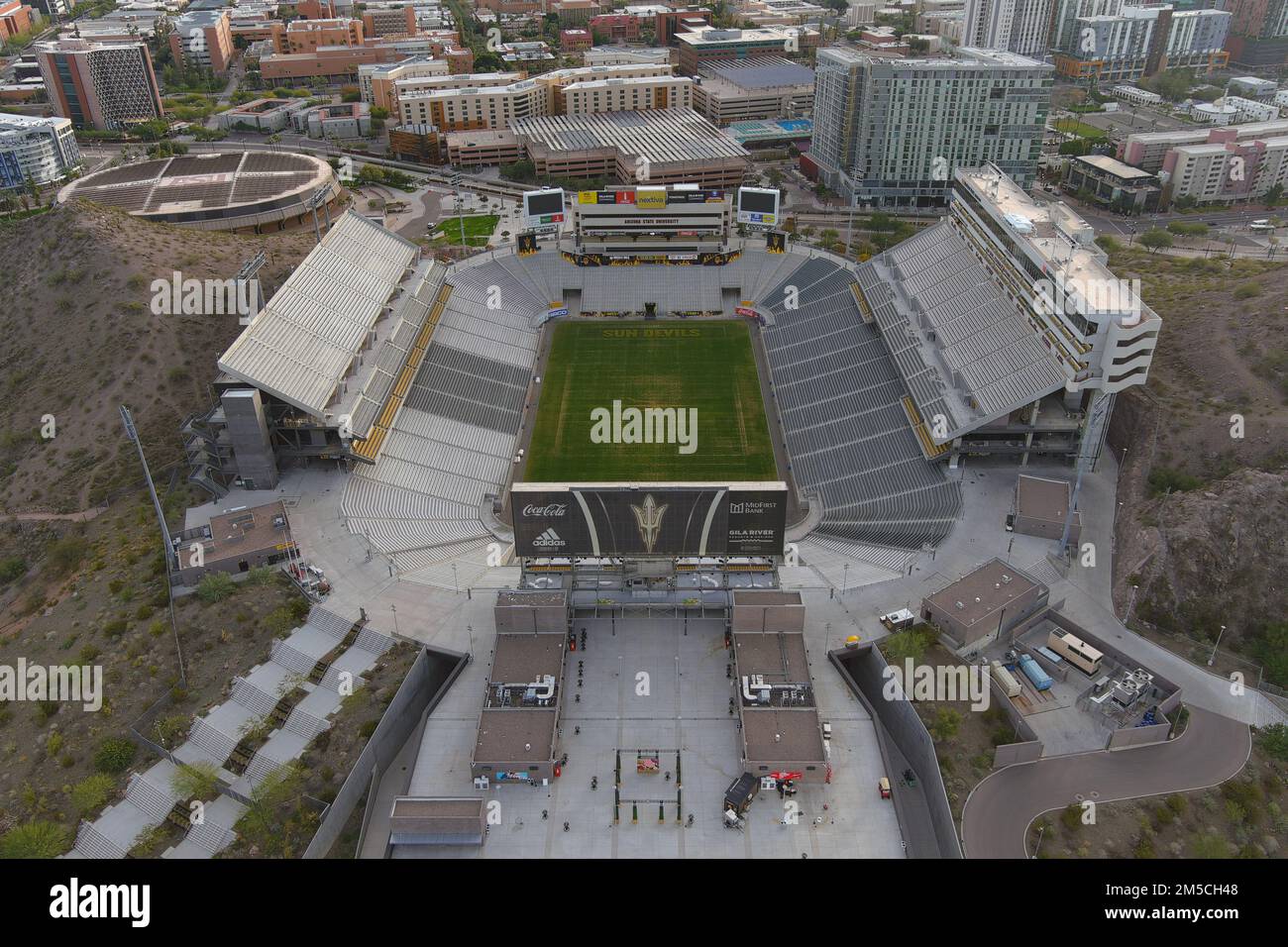 Tempe, United States. 26th Dec, 2022. A general overall aerial view of ...