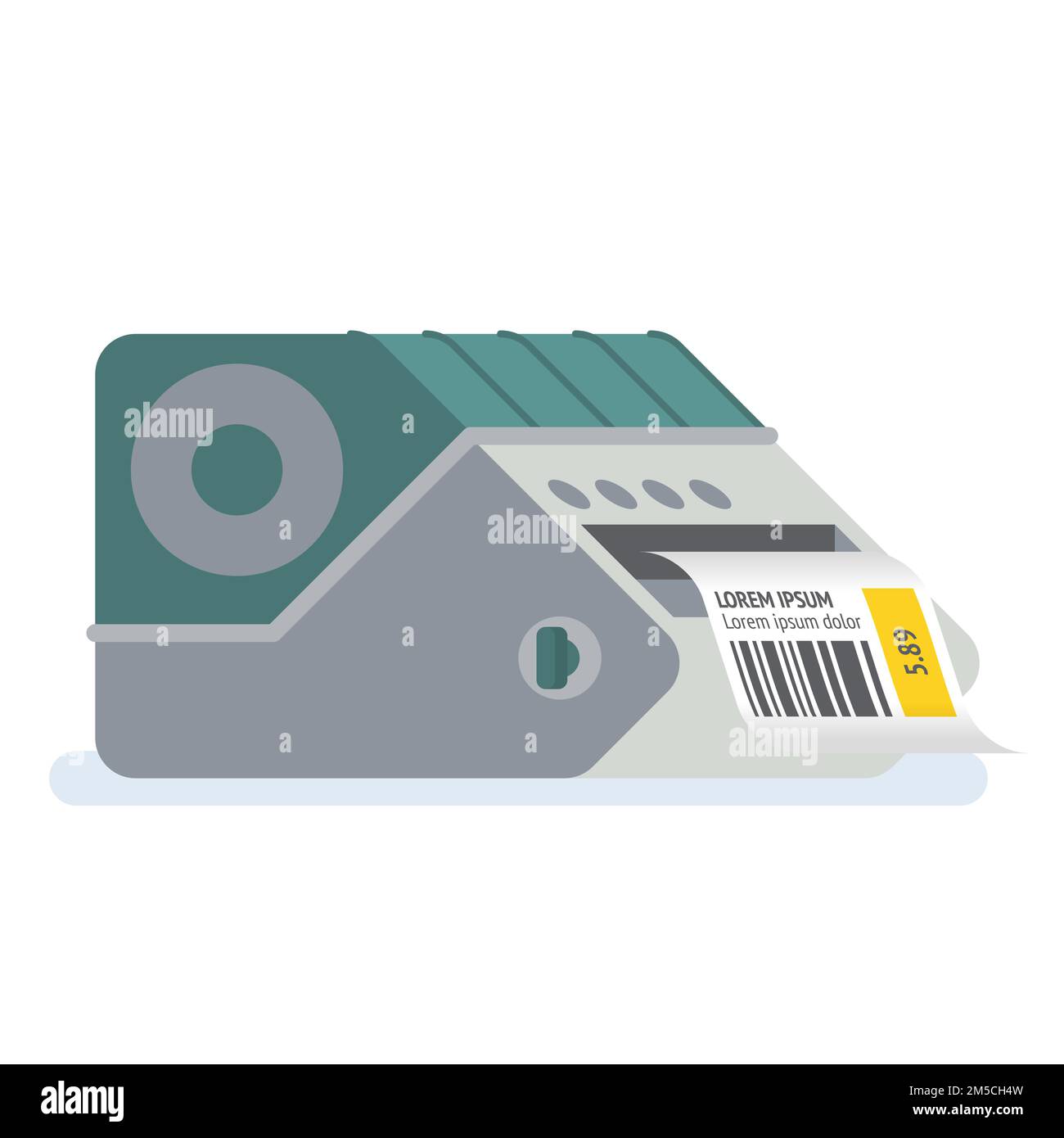 Bar code printer Label printer Vector icon illustration Stock Vector ...