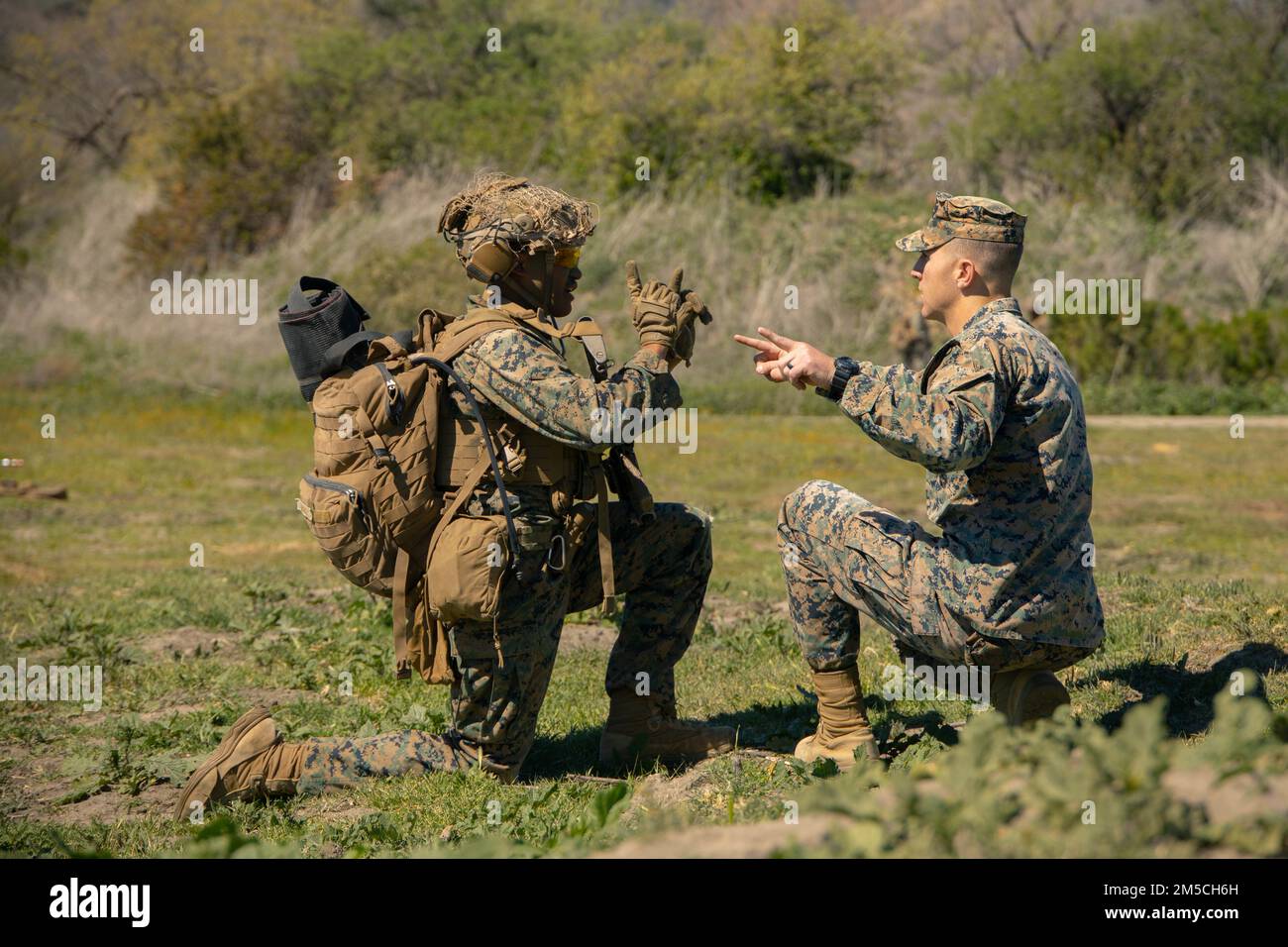 A U.S. Marine with Weapons Company, 2d Battalion, 5th Marines (2/5 ...