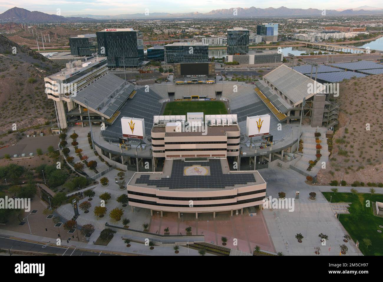 Tempe, United States. 26th Dec, 2022. A general overall aerial view of ...