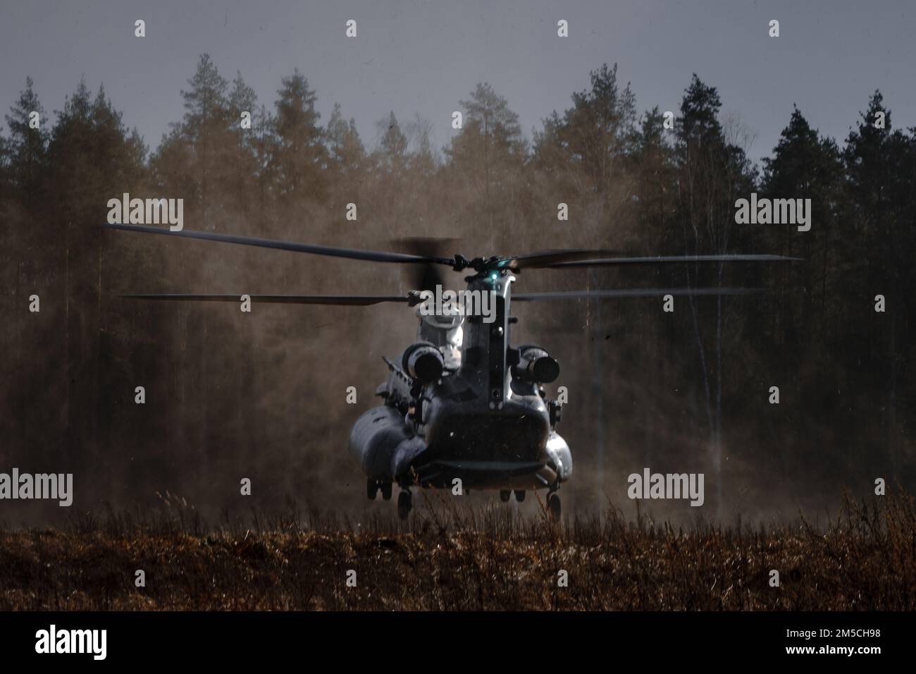 A CH-47 Chinook helicopter from the Aviation Task Force (ATF) of the ...
