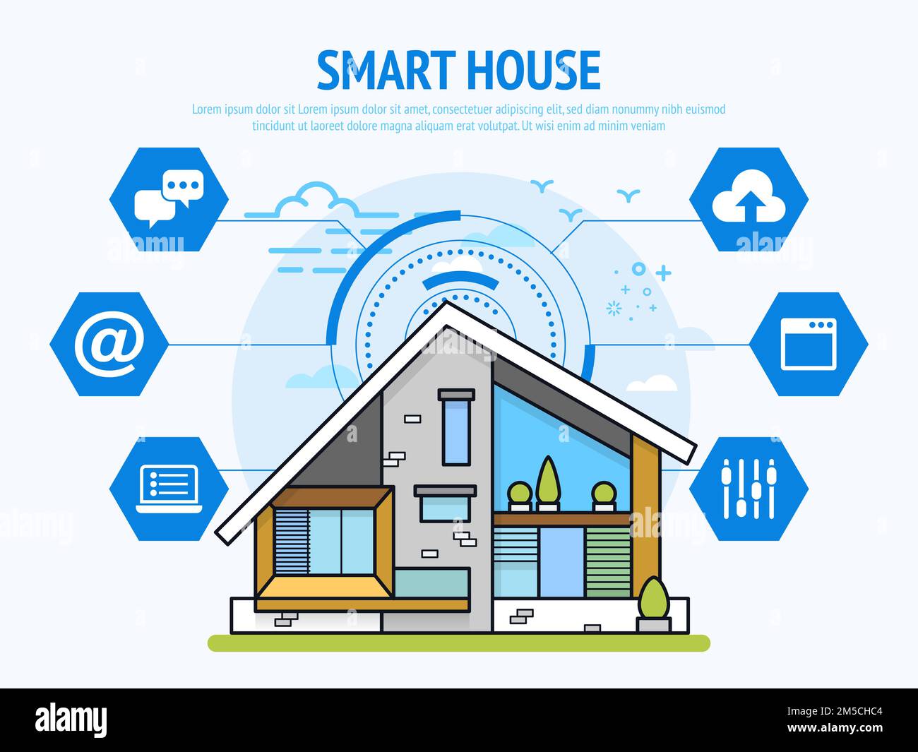 Smart house technology Stock Vector Images - Alamy