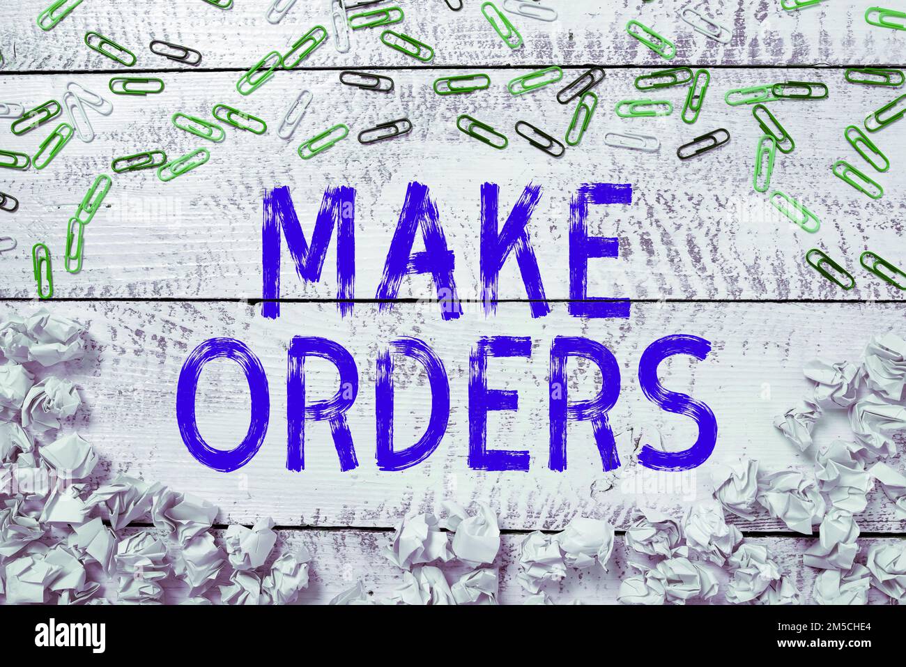 Conceptual display Make Orders. Word Written on A confirmed request by ...