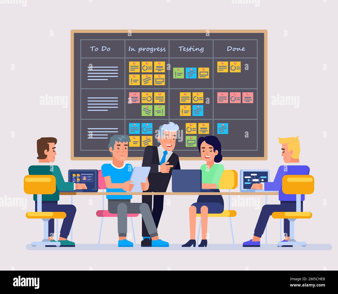Meeting startup board room Stock Vector Images - Alamy