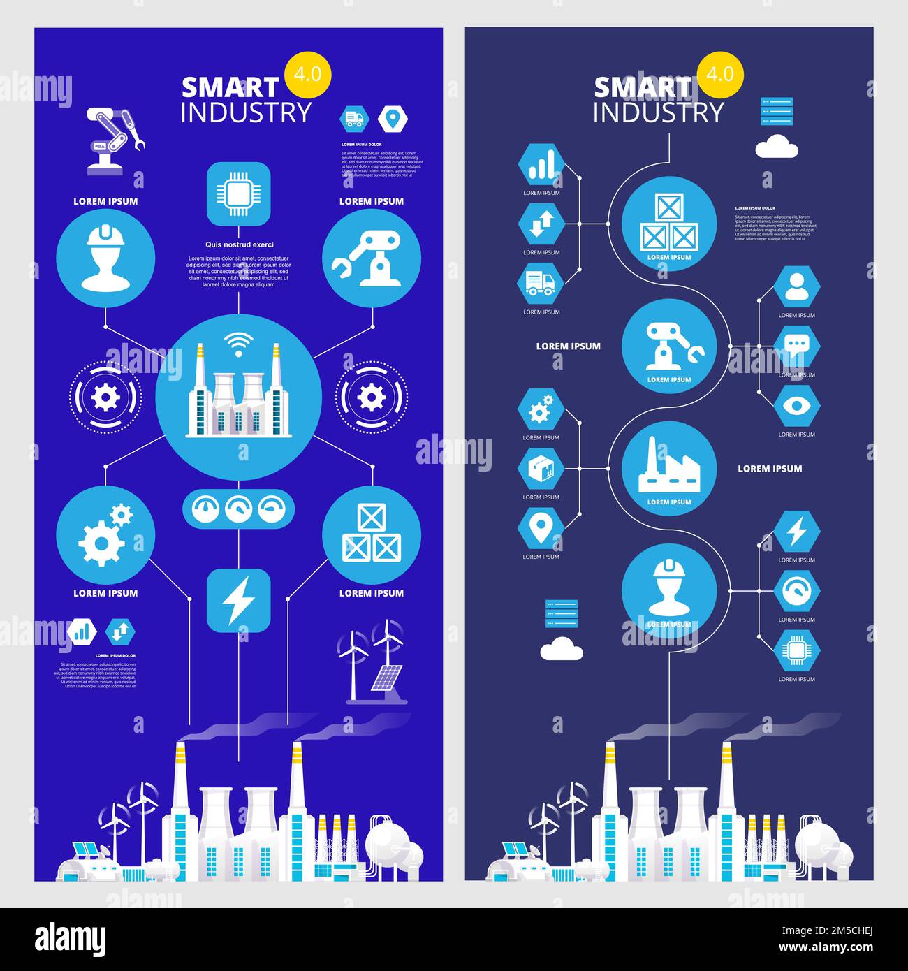 Industrial infographic. Industry 4.0 vector illustration Stock Vector ...