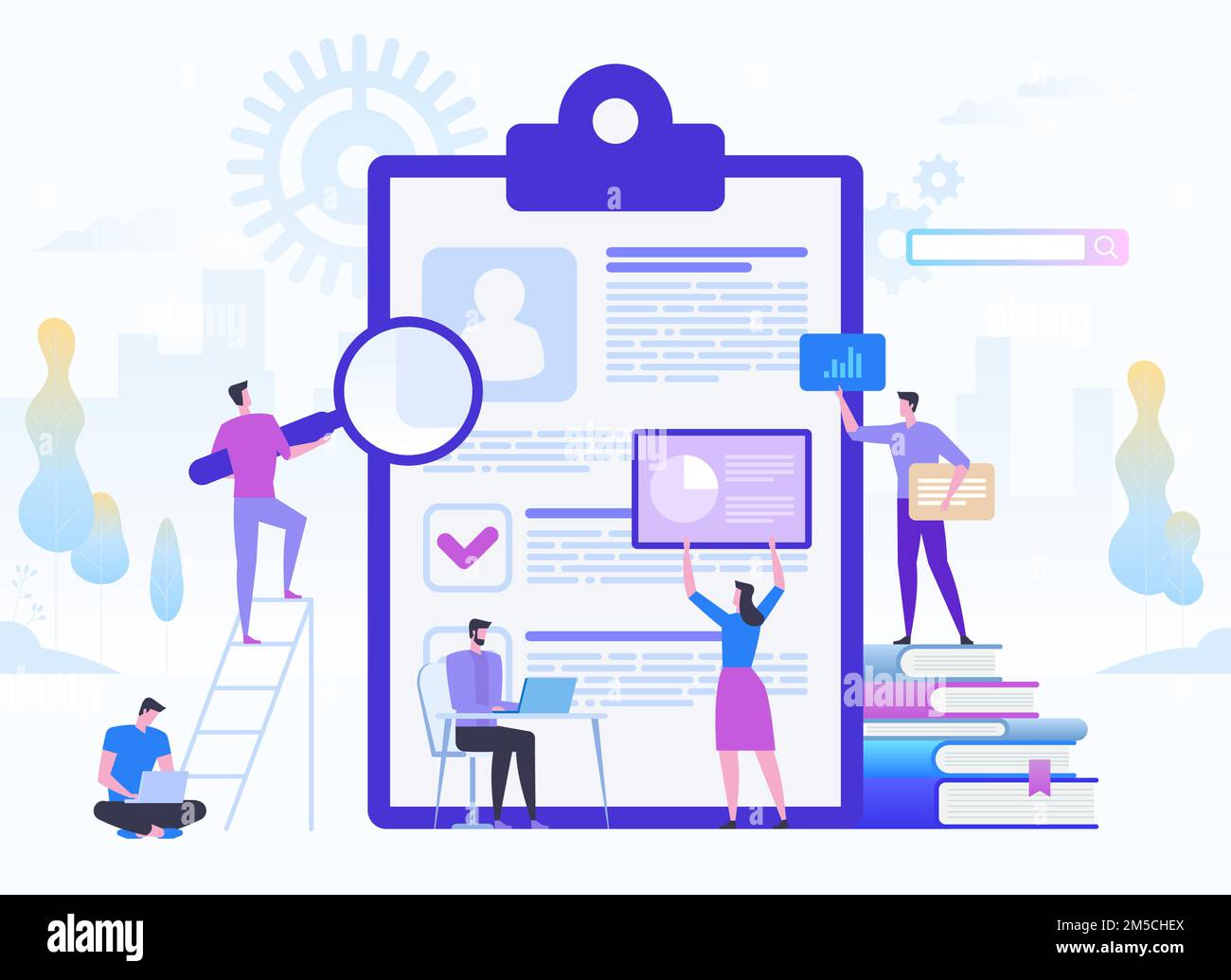 Concept of job interview, working experience, recruitment, job ...