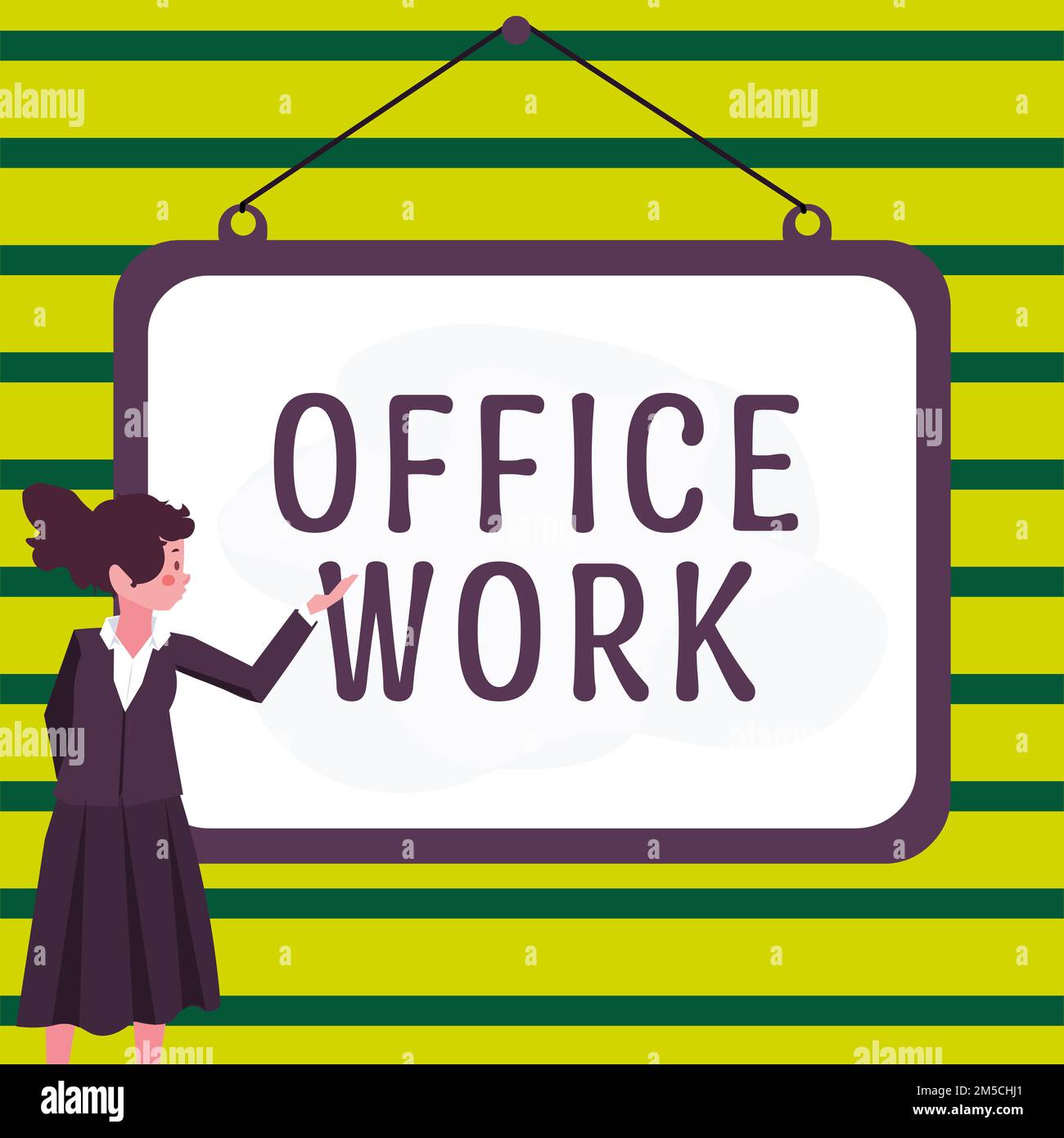 Hand writing sign Office Work. Business concept any clerical or ...