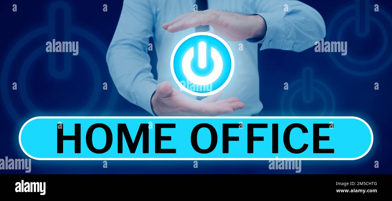Conceptual display Home Office. Business overview space designated in a ...