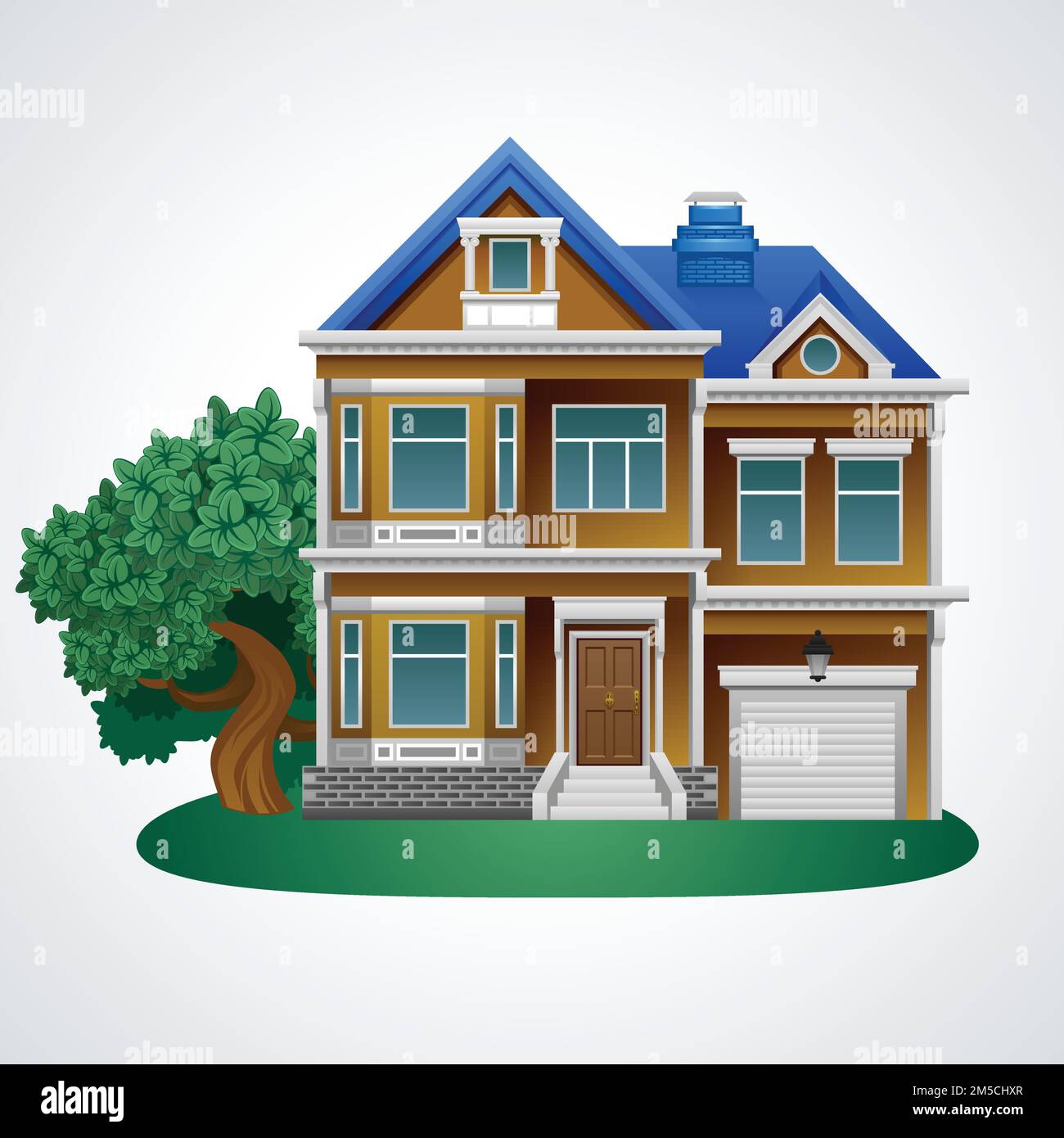 Family house with tree. Vector illustration Stock Vector Image & Art ...