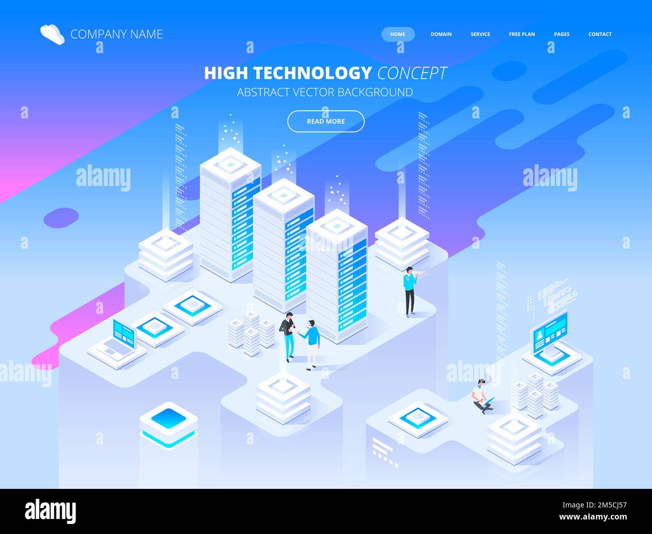Big data flow processing. High technology concept. Vector isometric illustration Stock Vector ...
