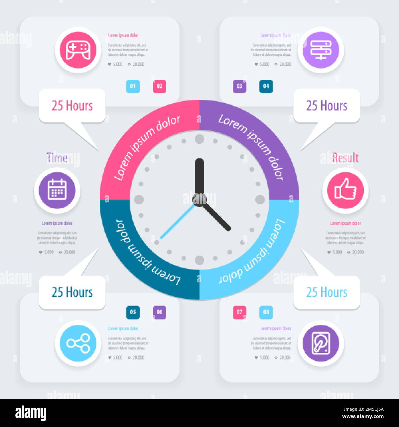 Time management infographics. Vector Stock Vector Image & Art - Alamy