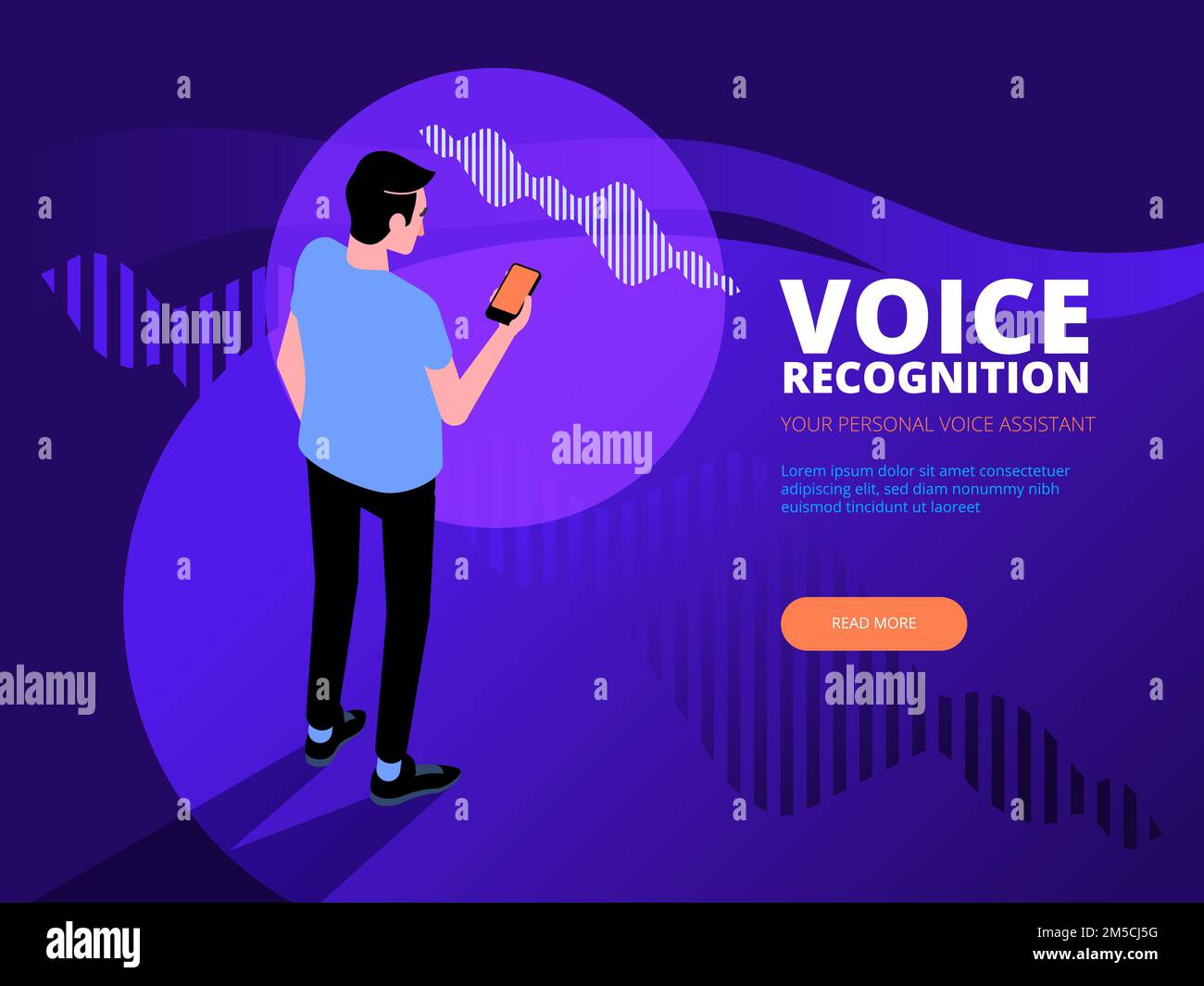 Voice recognition. Intelligent voice personal assistant recognition ...