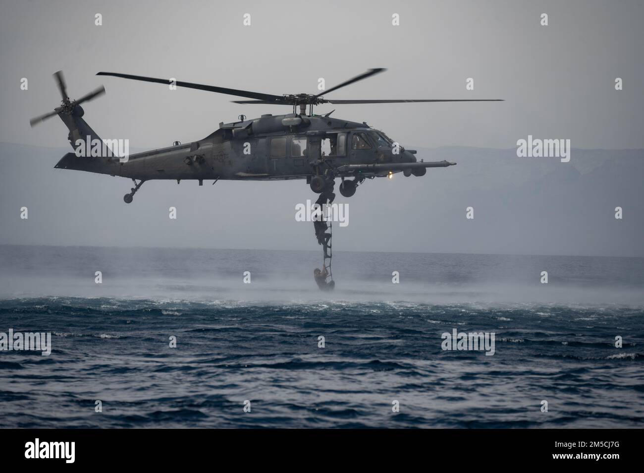 Royal Jordanian Navy Frogmen and U.S. Air Force Pararescuemen perform a ...