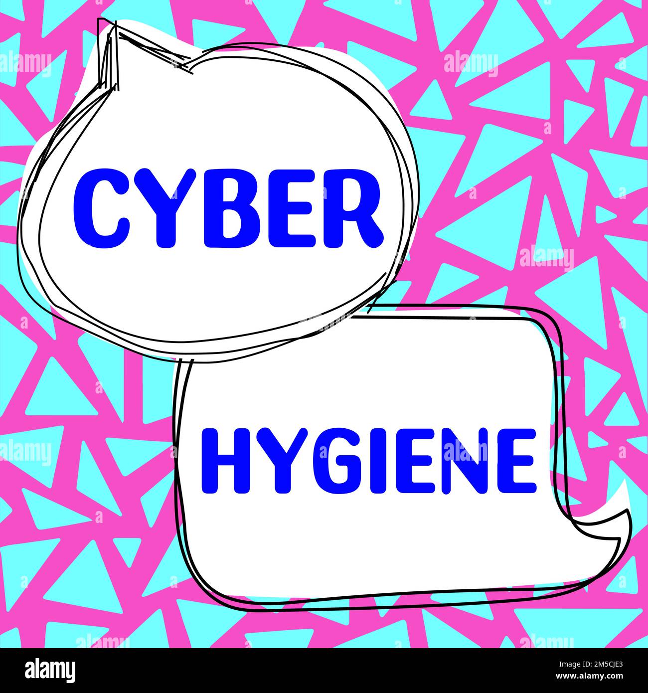 Text showing inspiration Cyber Hygiene. Business approach steps that ...