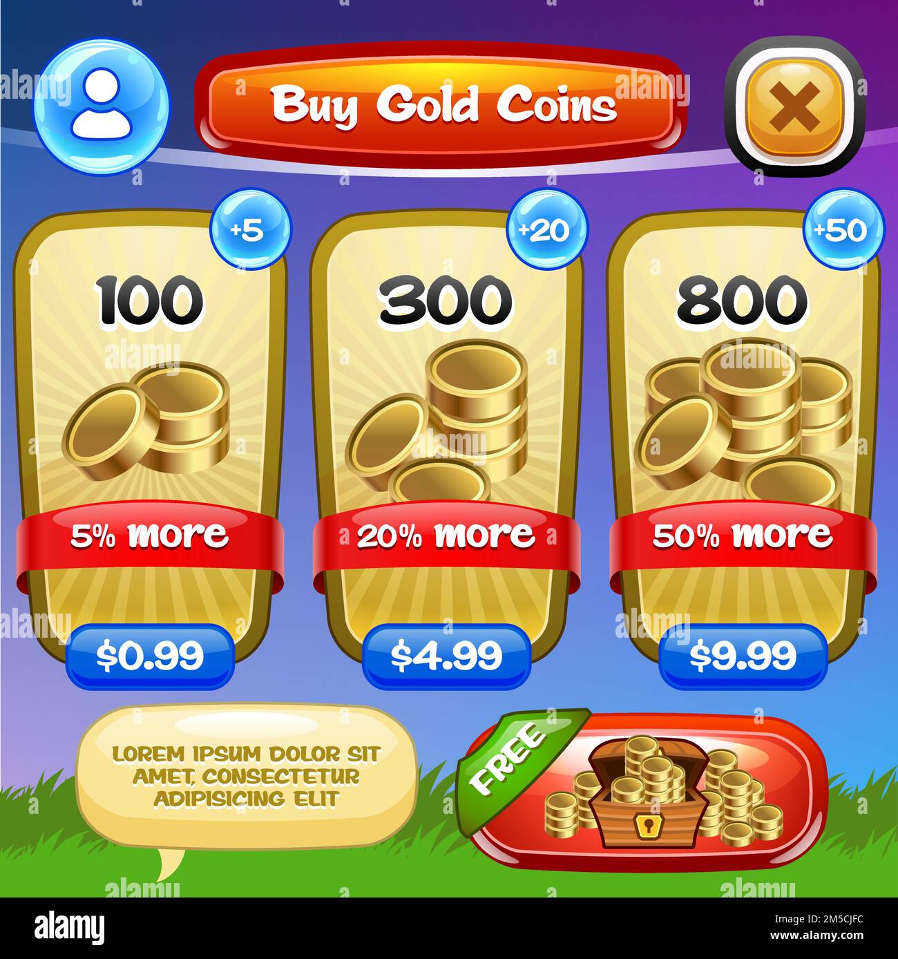 Game UI. Interface design. Vector eps 10 Stock Vector Image & Art - Alamy