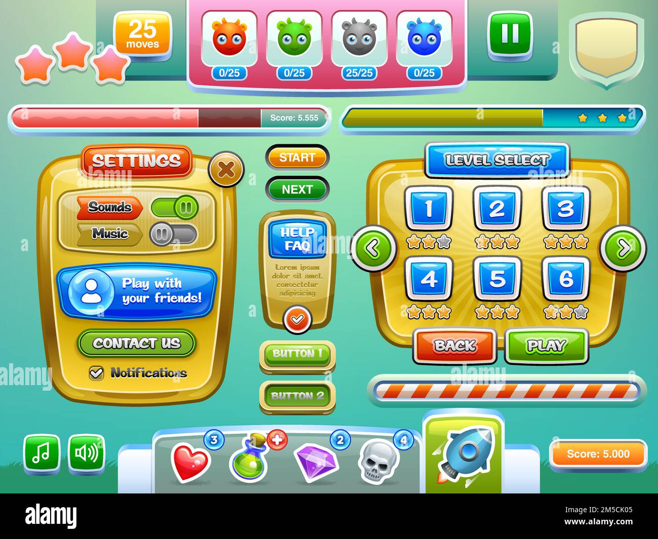 Game interface hi-res stock photography and images - Alamy