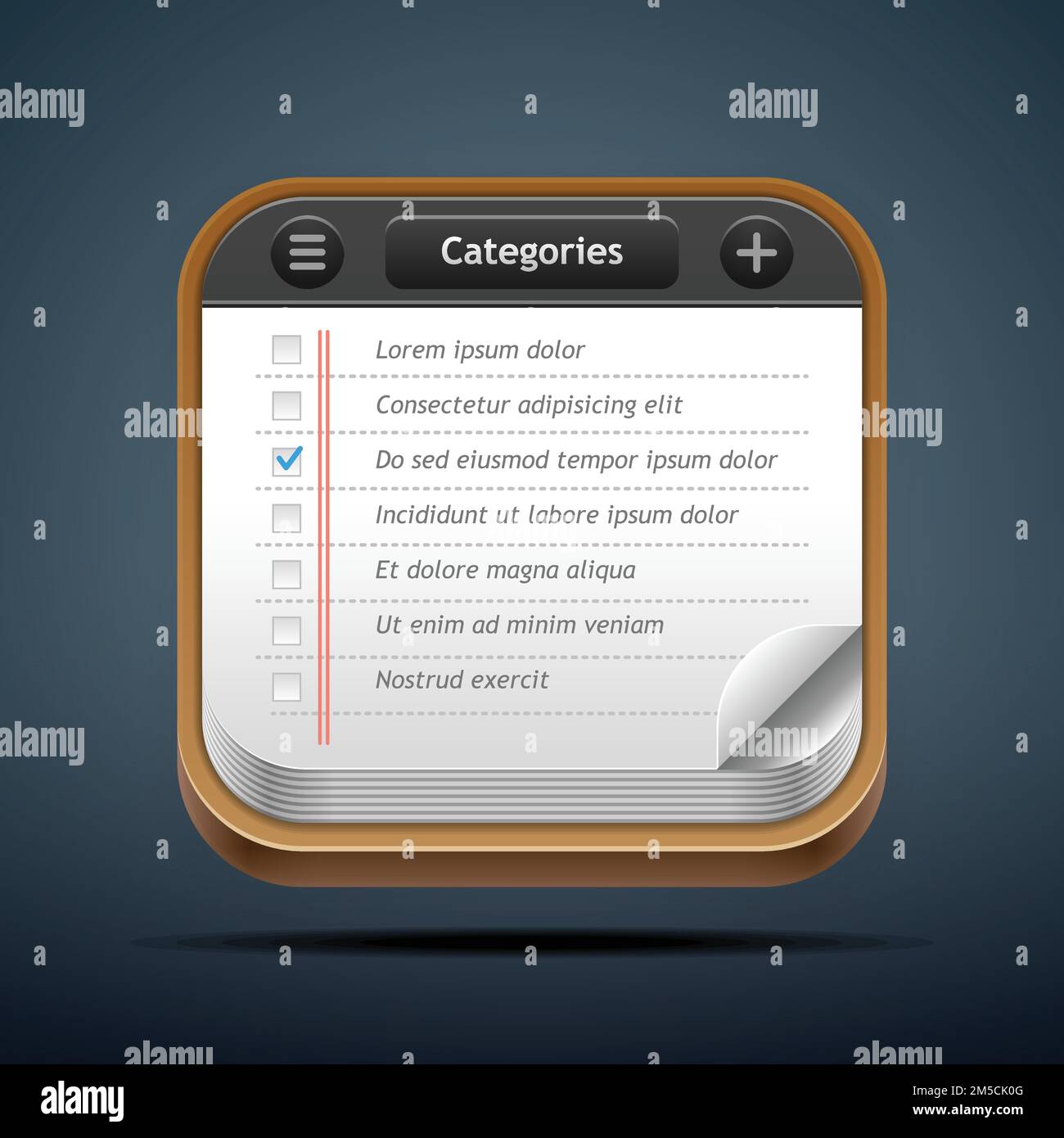 Todo list vector vectors hi-res stock photography and images - Alamy