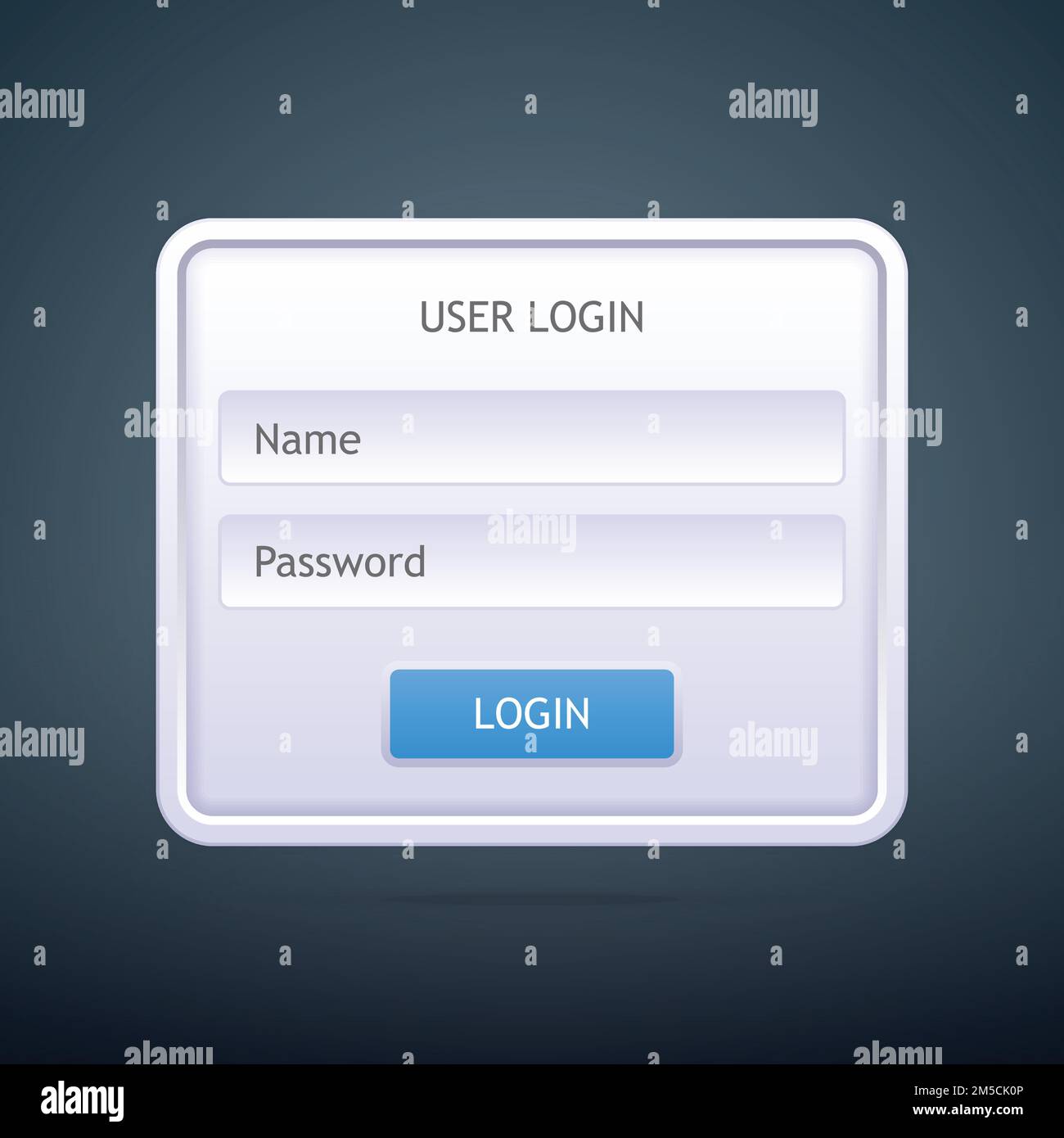Gray login form hi-res stock photography and images - Alamy
