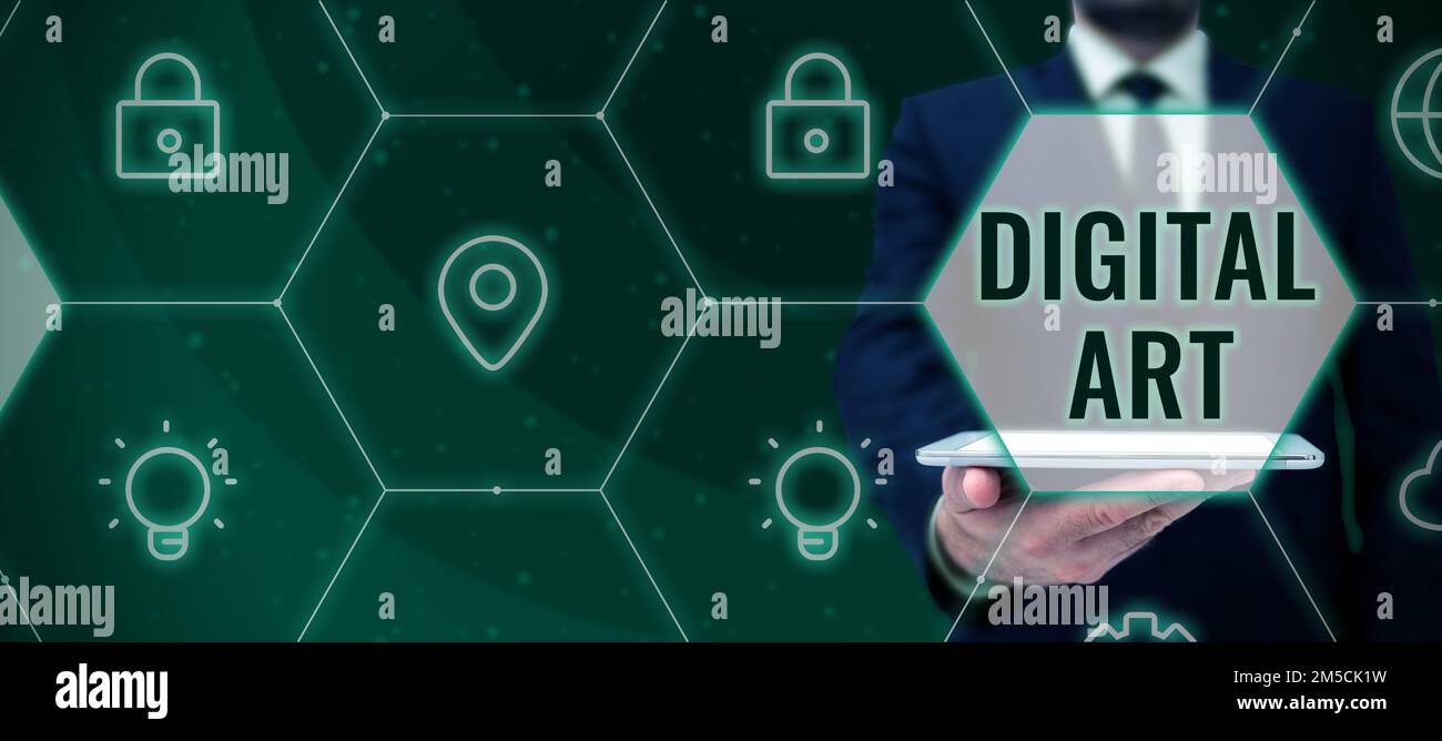 Conceptual caption Digital Art. Business approach use of skill and ...