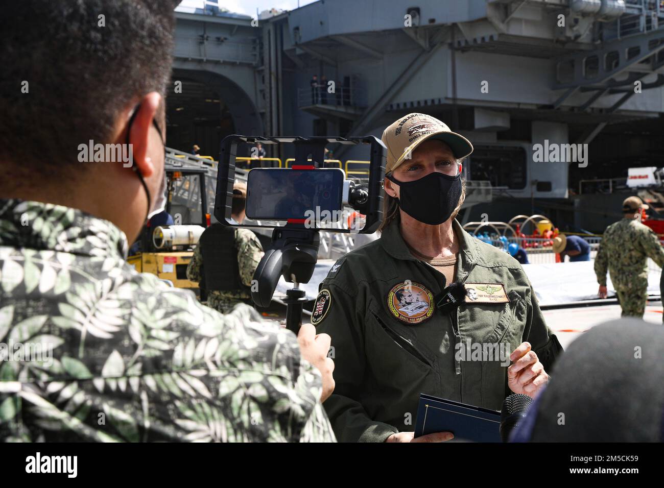 NAVAL BASE GUAM (March 2, 2022) Capt. Amy Bauernschmidt, commanding ...
