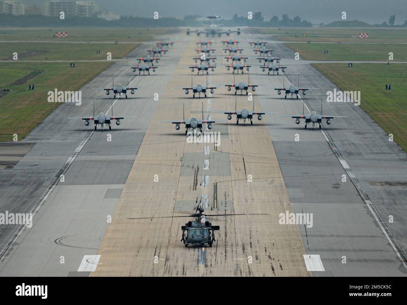 A formation of F-15C/D Eagles assigned to the 44th and 67th Fighter ...
