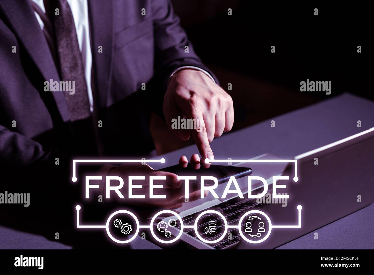 Inspiration showing sign Free Trade. Word Written on The ability to buy ...