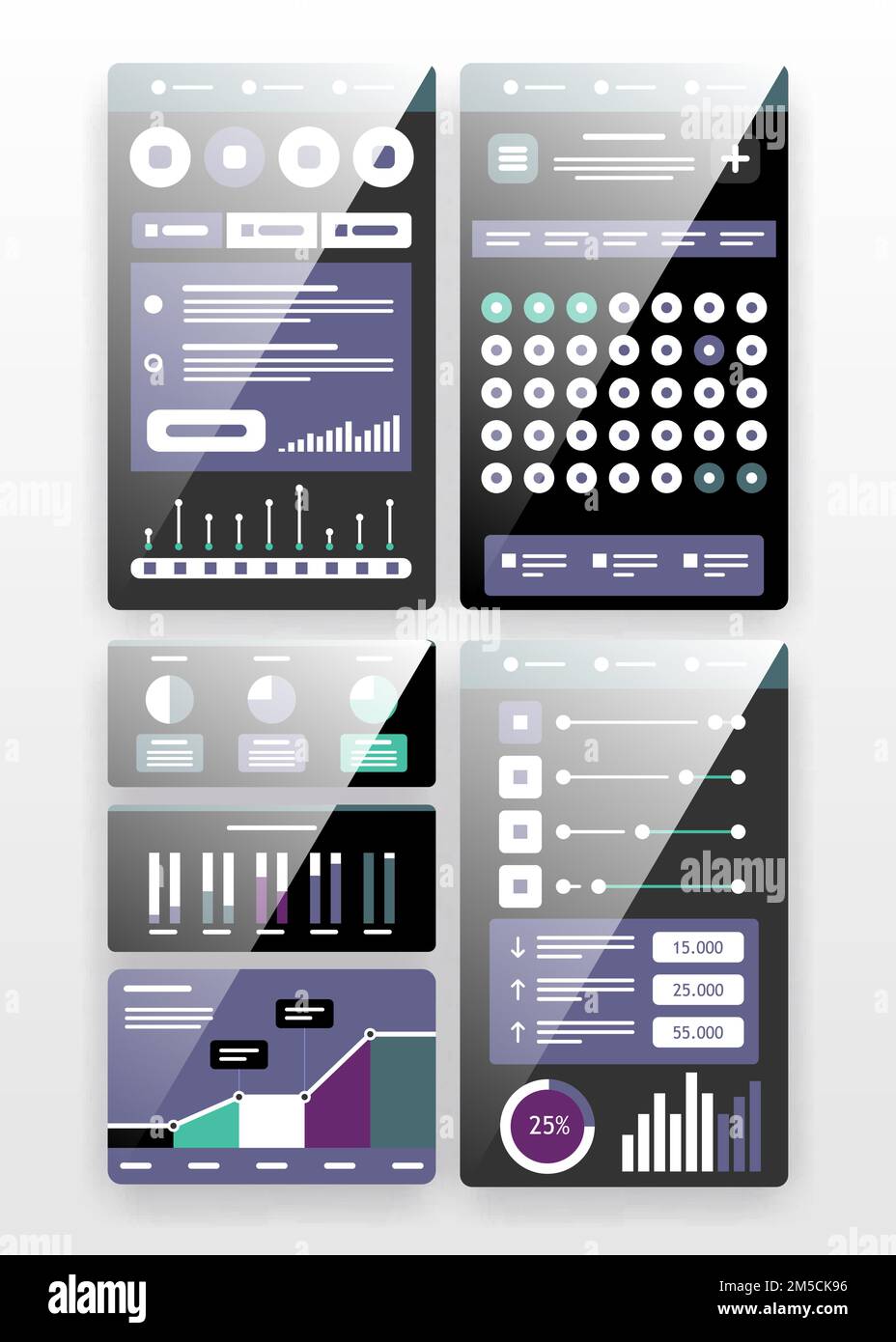 Interface UI design for app development Vector Stock Vector Image & Art ...