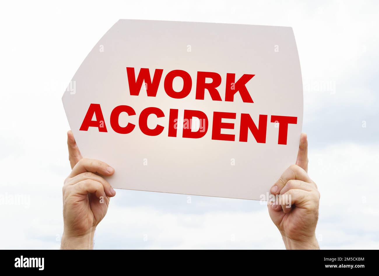 Industrial concept. Against the background of the sky in the hands of a ...