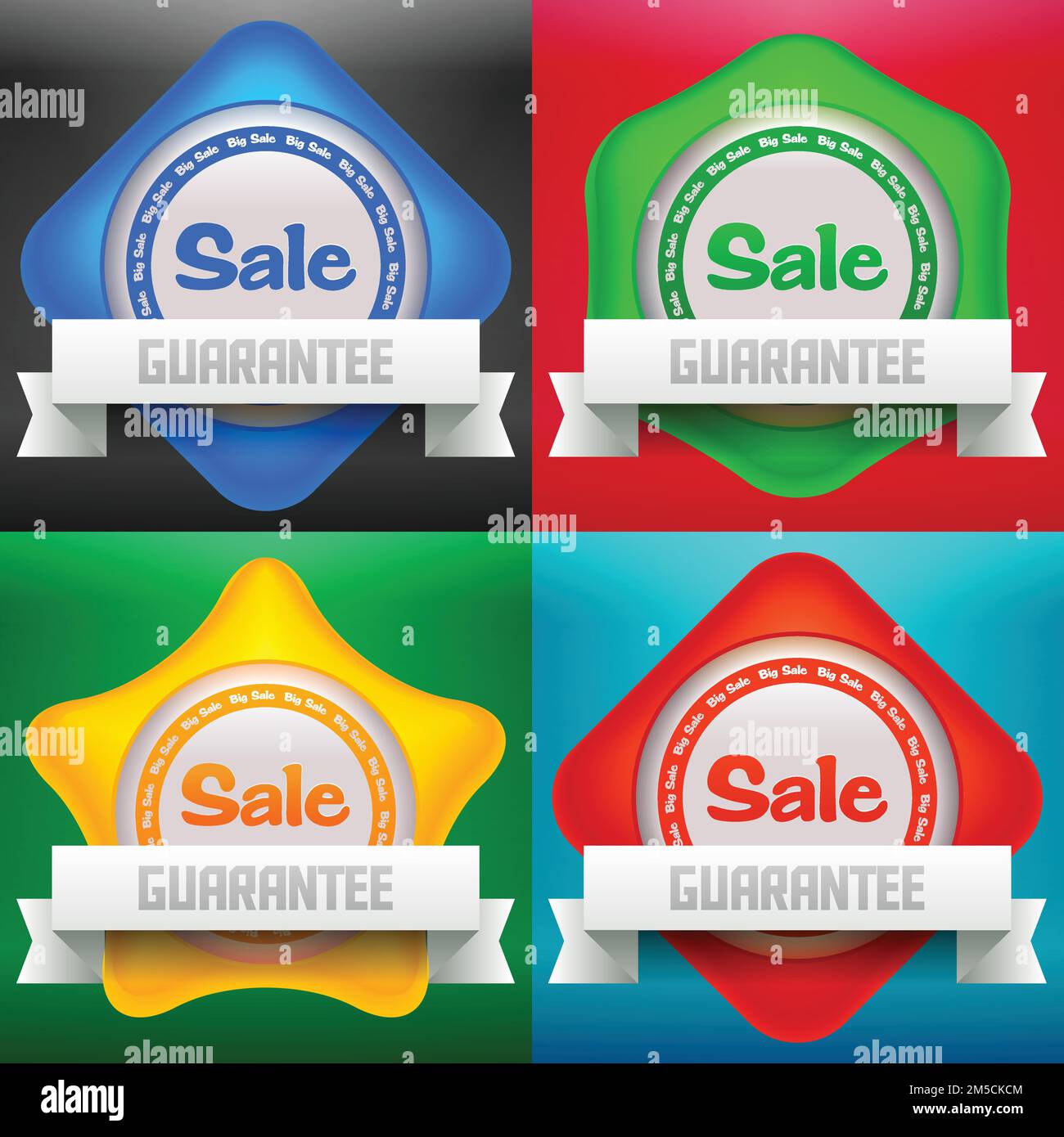 Vector illustration of sale icon set. Transparent shadows Stock Vector ...