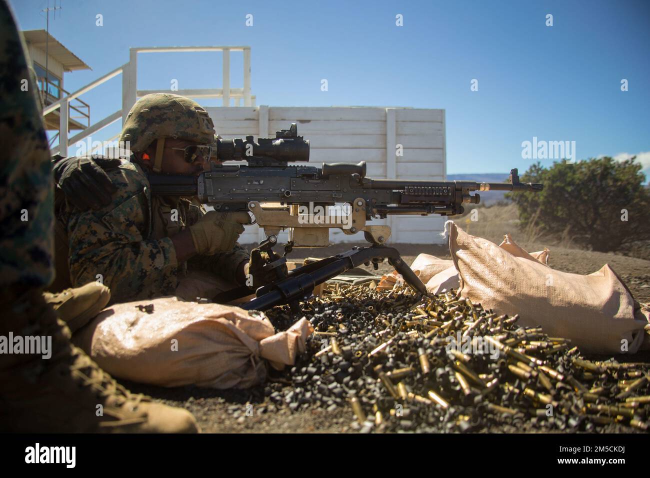 A U.S. Marine with 1st Battalion, 12th Marines, 3d Marine Division ...