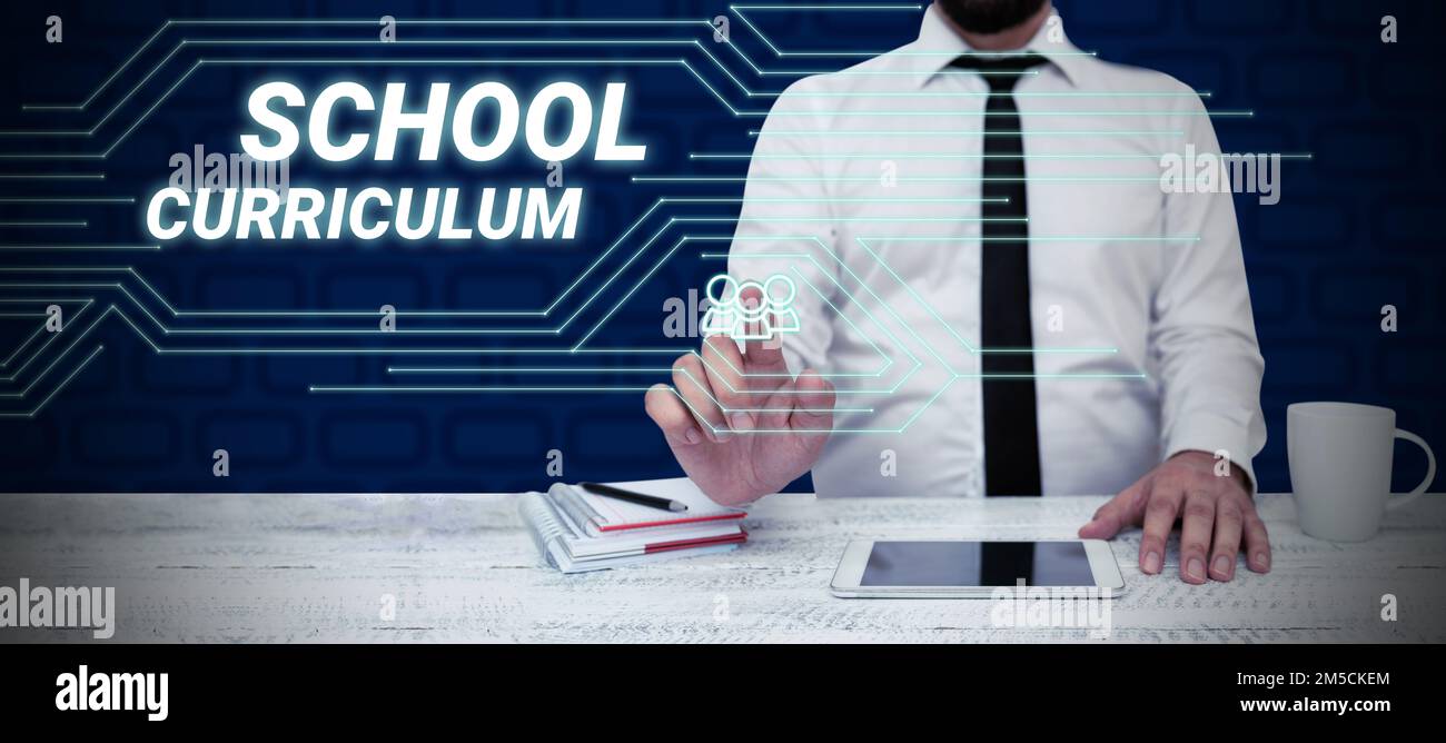 Conceptual caption School Curriculum. Business approach designed to ...