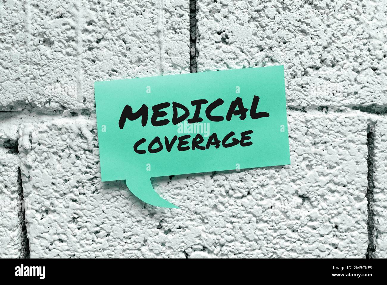 Text caption presenting Medical Coverage. Word Written on inclusion ...