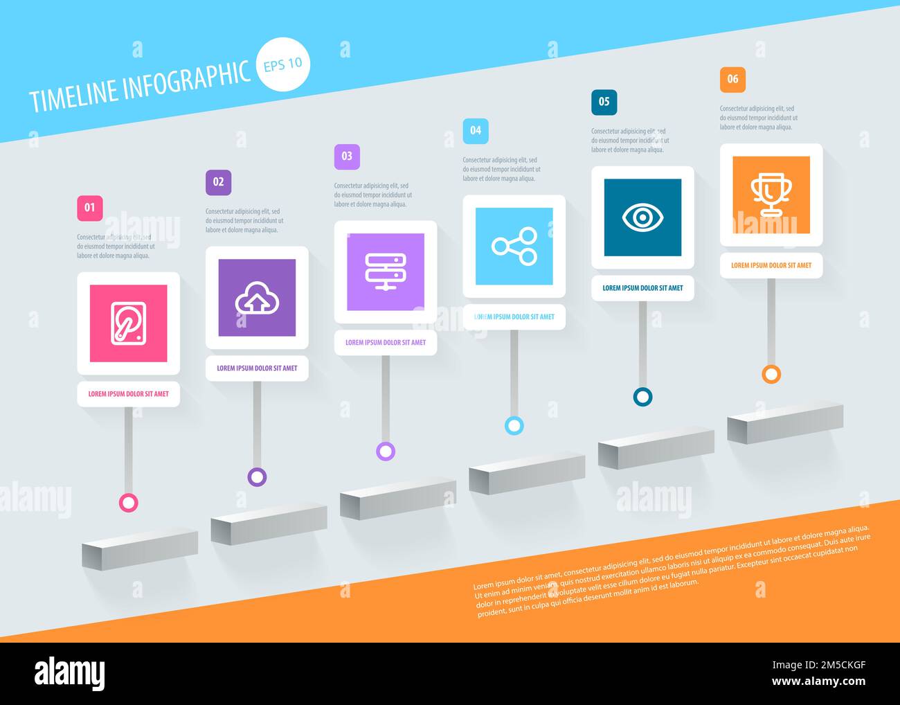 Timeline Infographic. Vector design template eps 10 Stock Vector Image ...