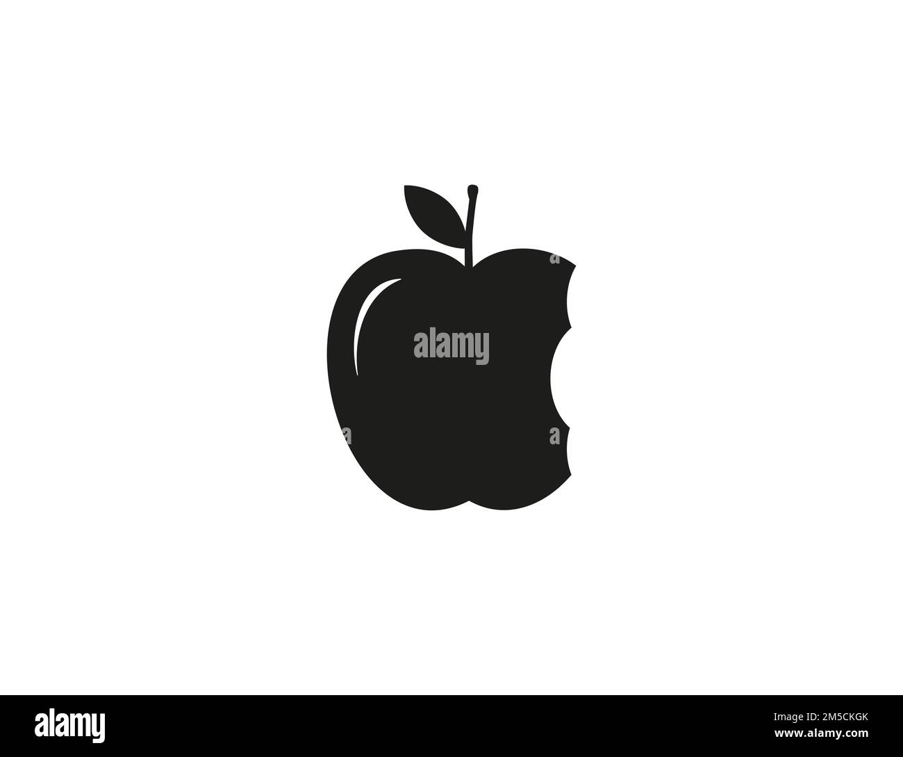 Bitten apple, fruit icon. Vector illustration Stock Vector Image & Art ...