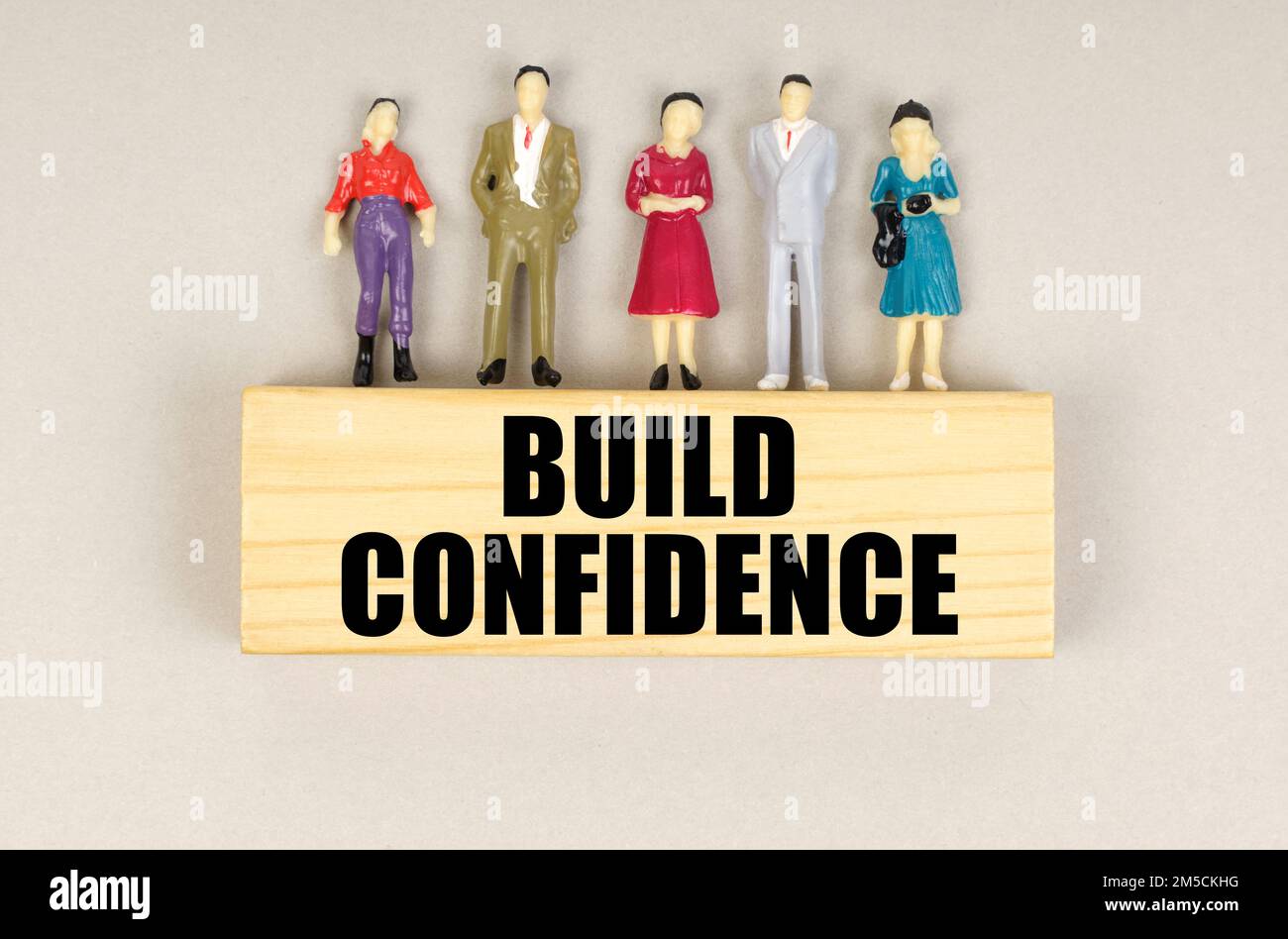 Business concept. On the block with the inscription - Build Confidence ...