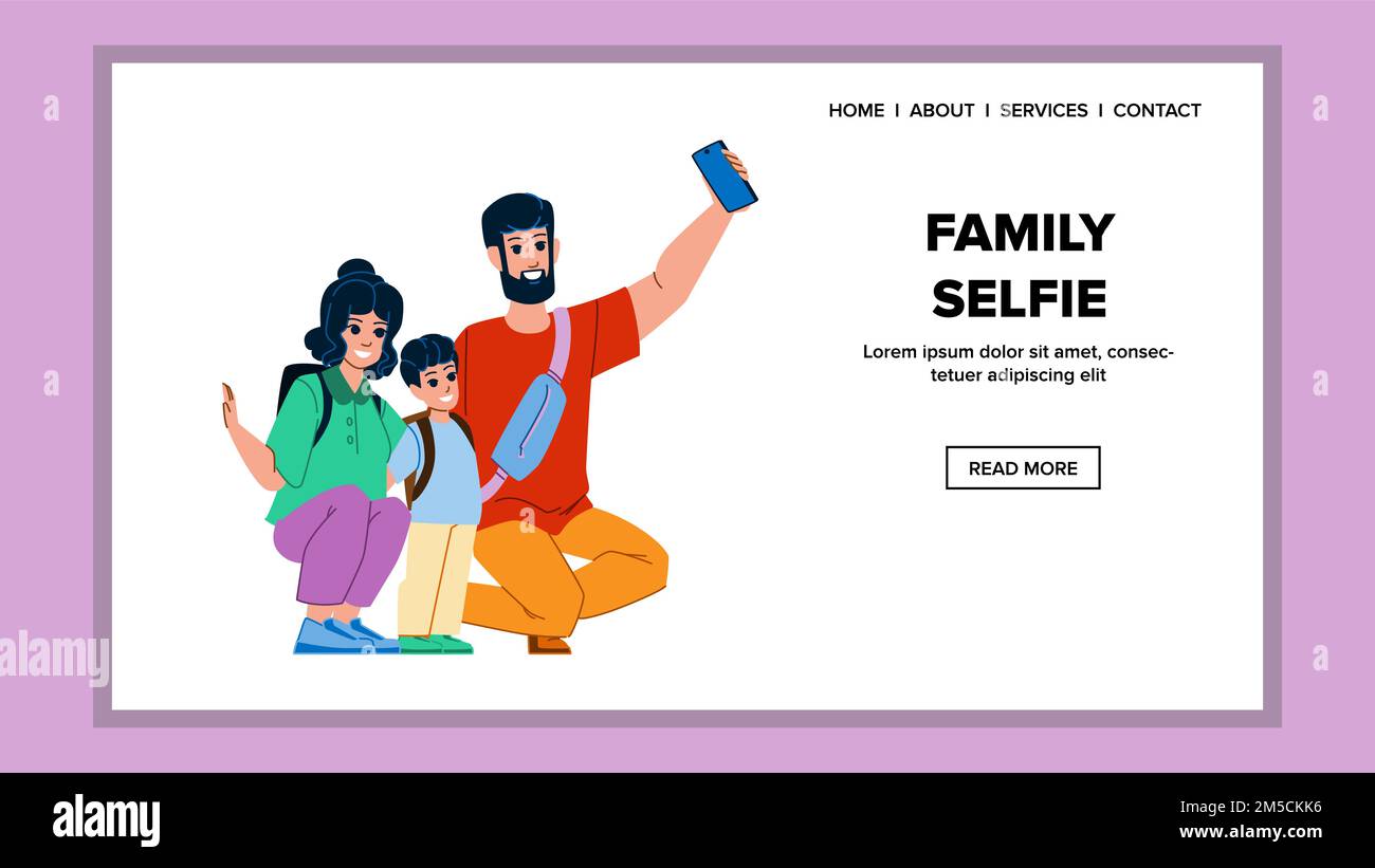 family selfie vector Stock Vector Image & Art - Alamy
