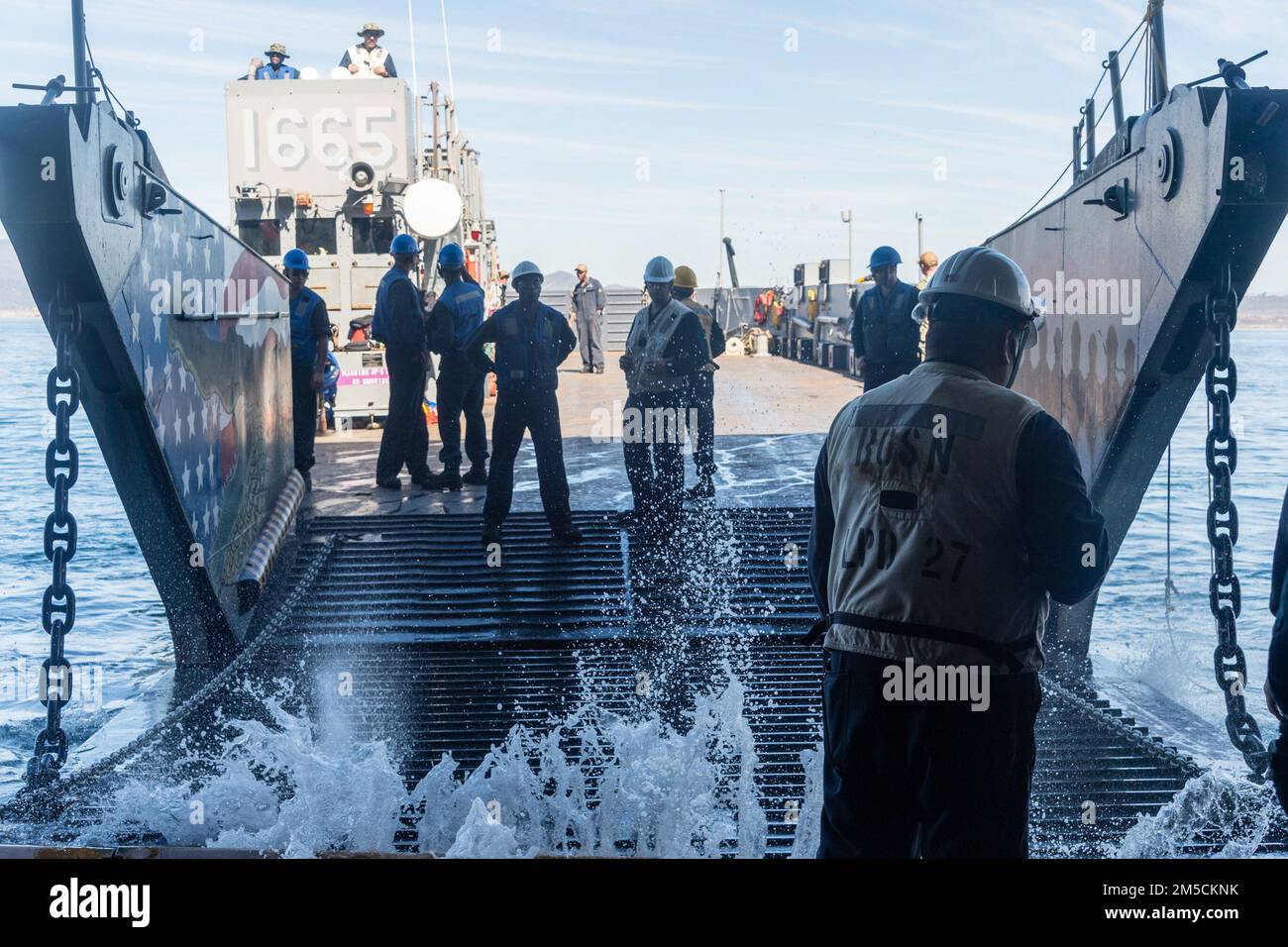 220302-N-VQ947-1171 PACIFIC OCEAN (March 2, 2022) — Sailors conduct a ...