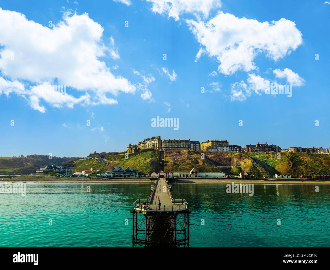 Saltburn cliffs railway hi-res stock photography and images - Alamy