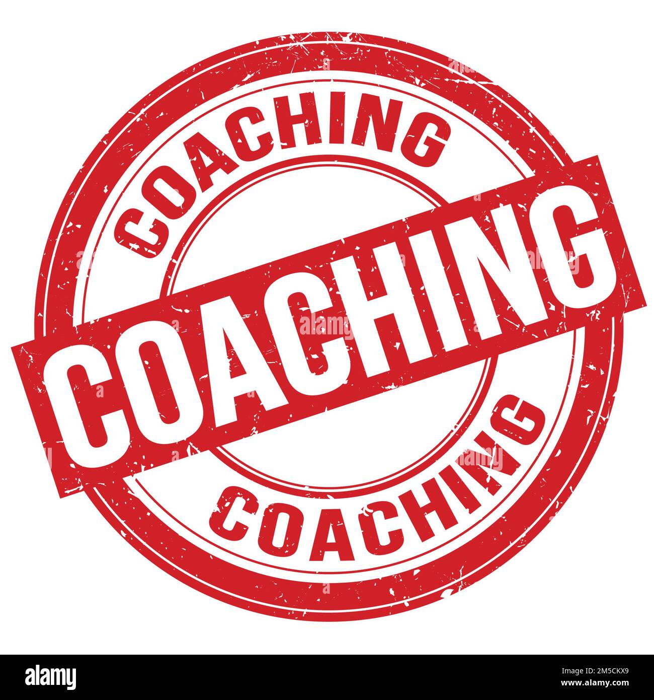 COACHING text written on red round grungy stamp sign Stock Photo - Alamy