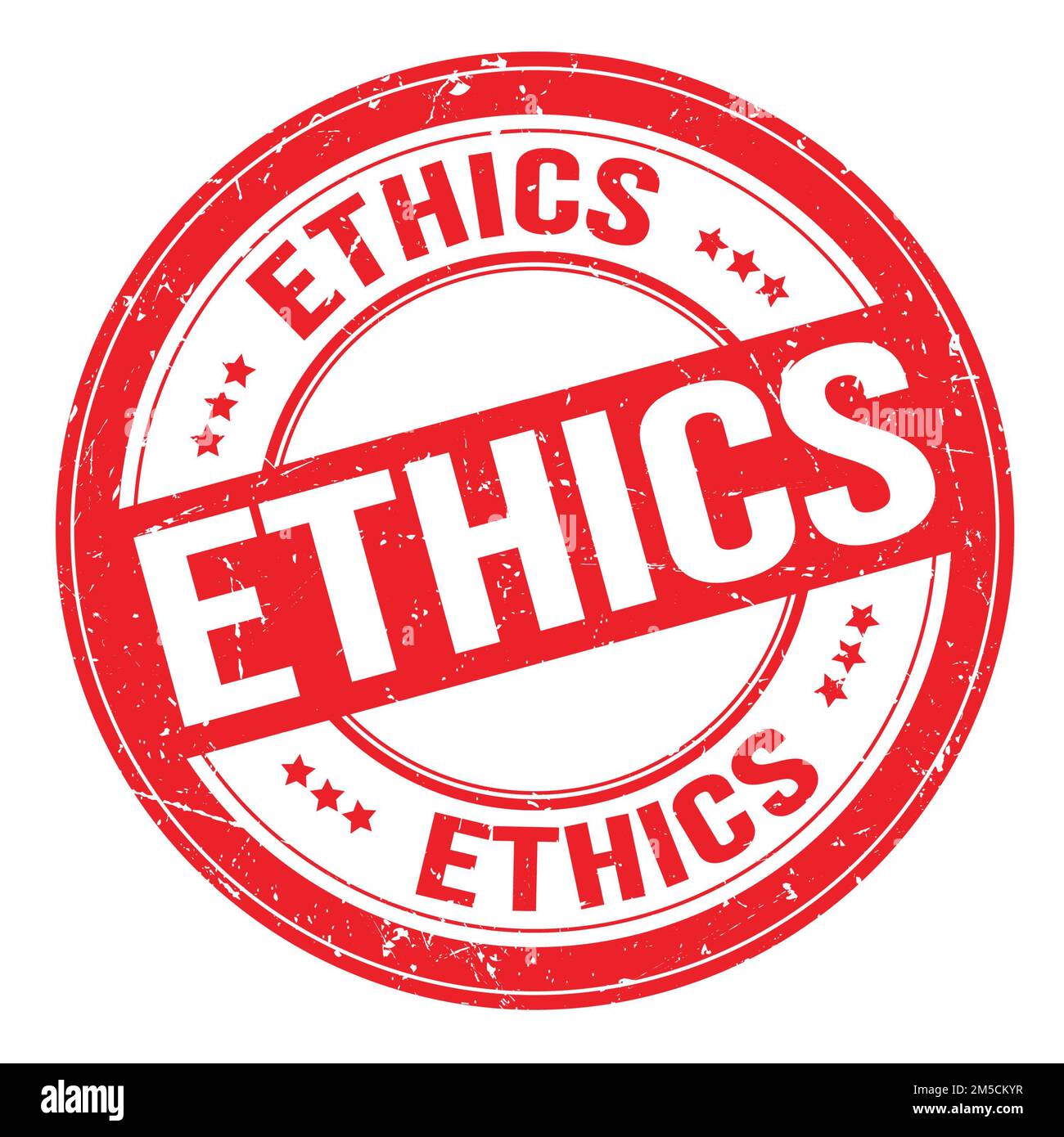 ETHICS text written on red round grungy stamp sign Stock Photo - Alamy
