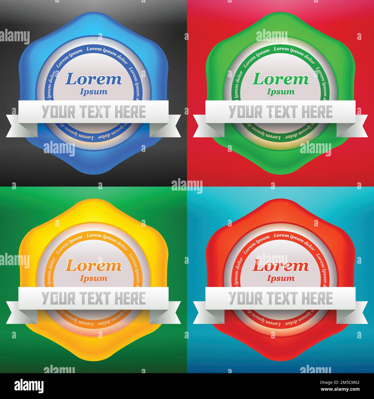 Blank labels stickers Stock Vector Images - Alamy